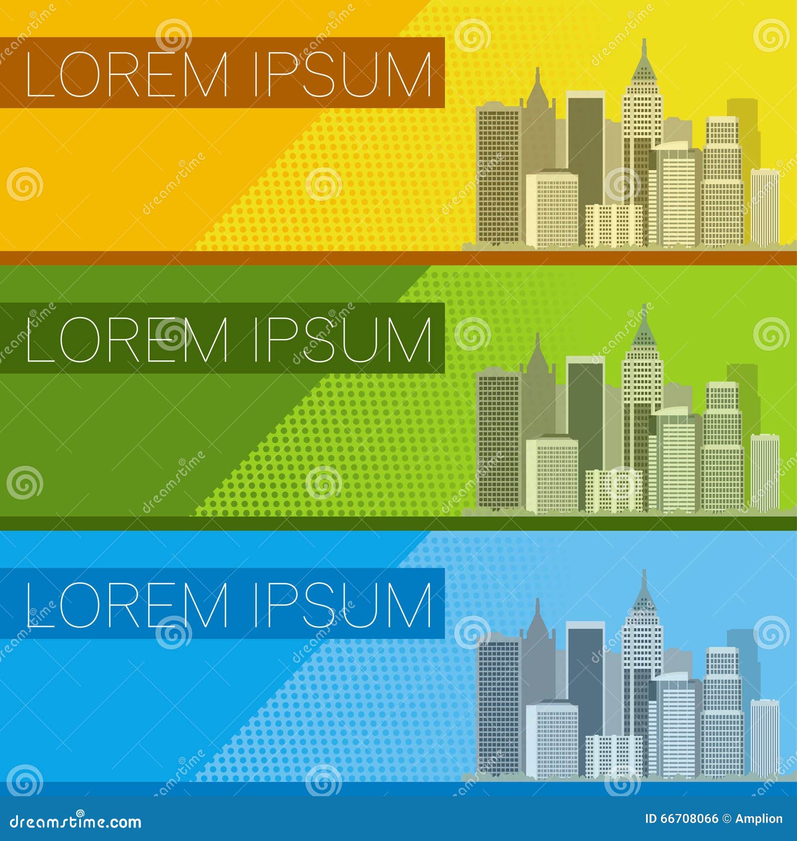 City Banners Cartoon Vector | CartoonDealer.com #26812523