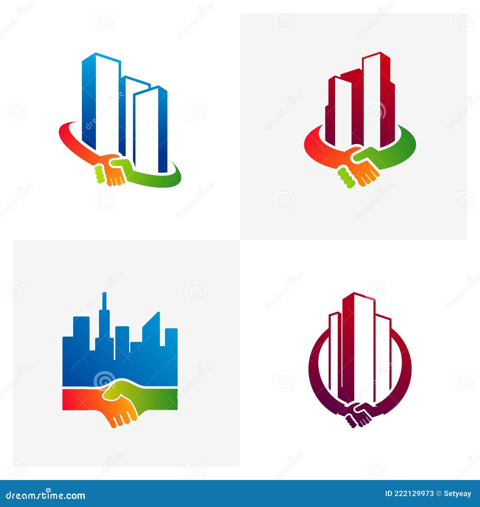 Set of City Deal Logo Vector Template, Creative Deal Logo Design ...