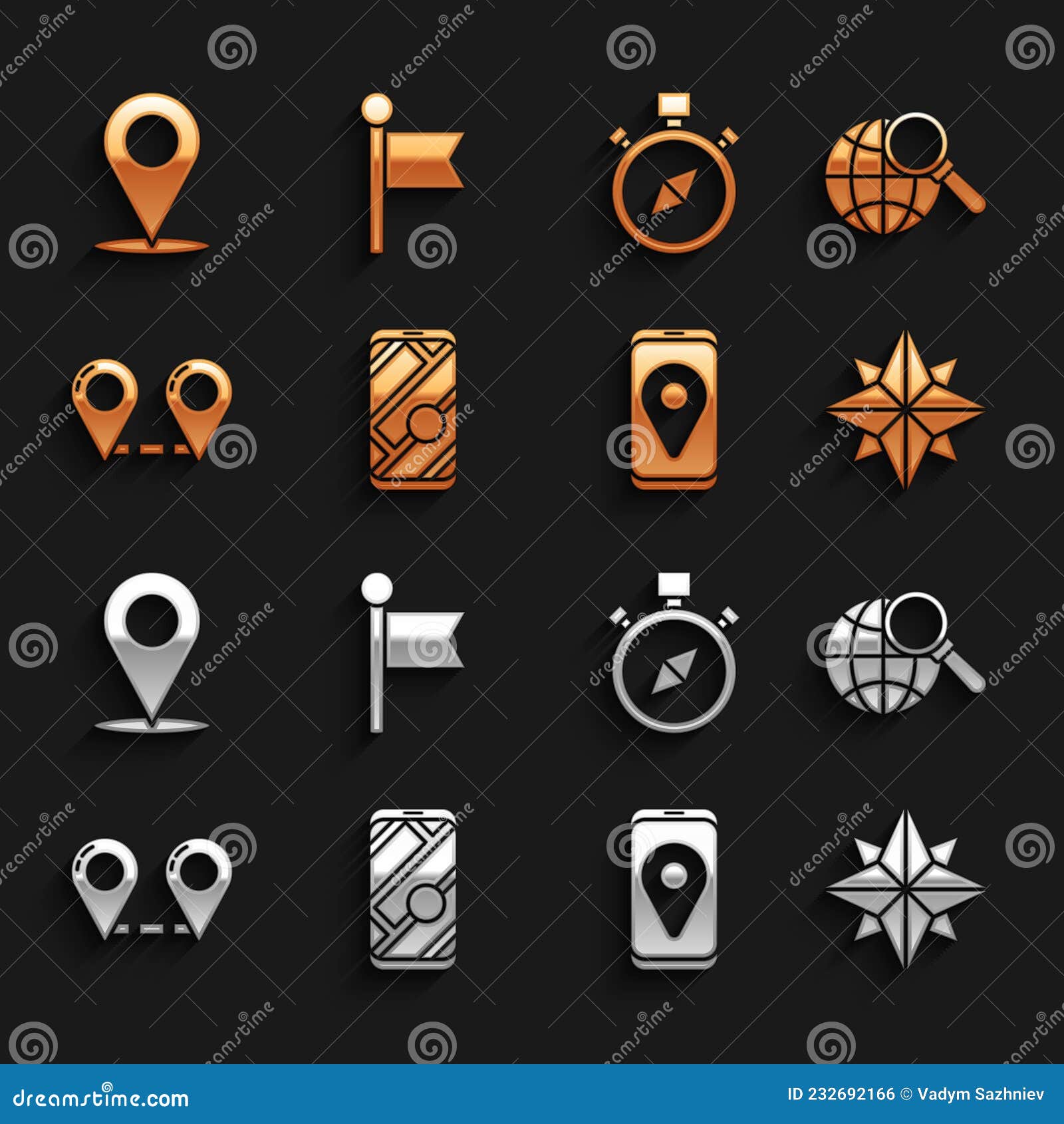 Set Location, Compass, City Map Navigation And Monitor With Location ...
