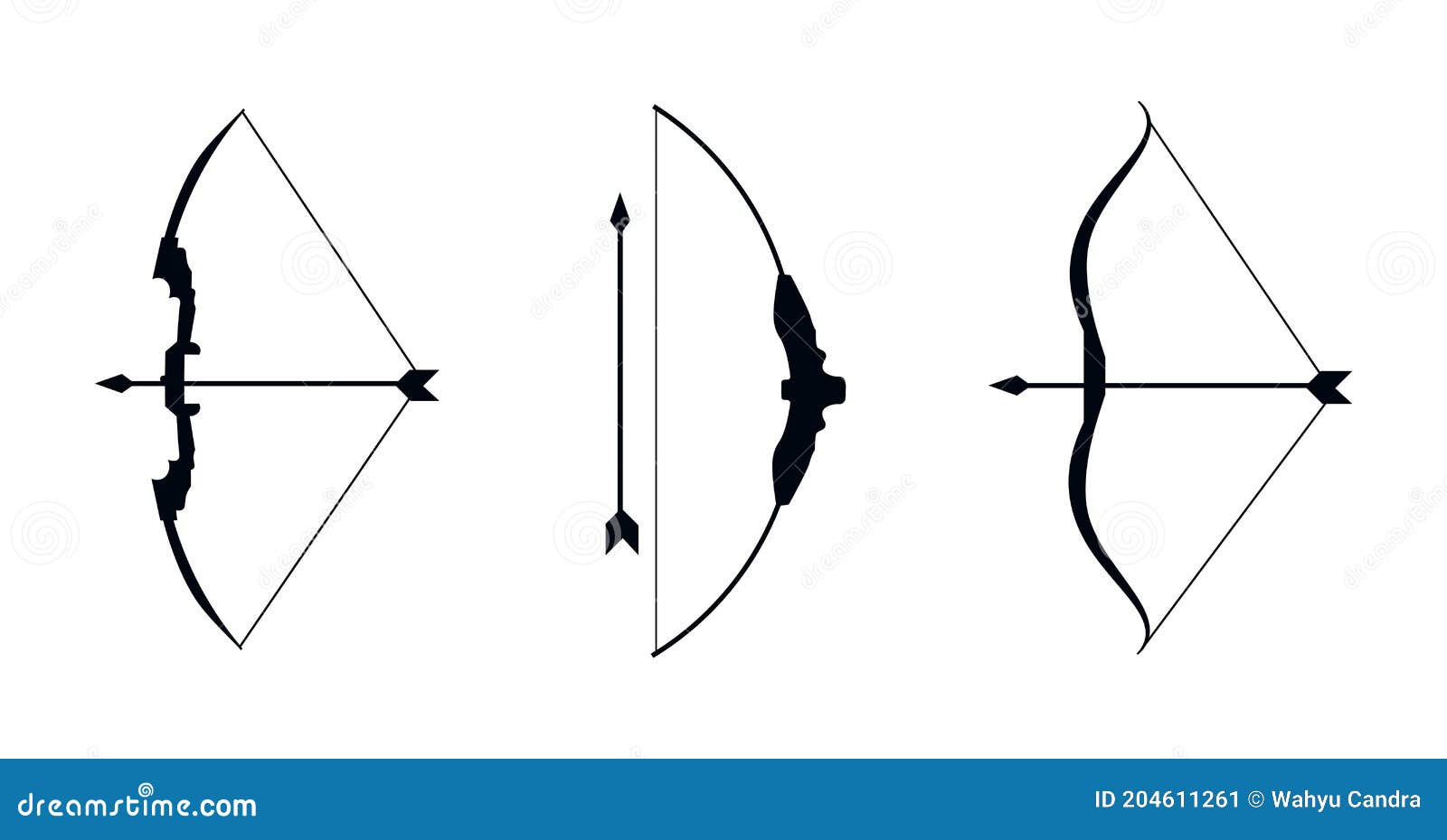 Set of Classic Archery and Modern Vector Designs Stock Vector ...