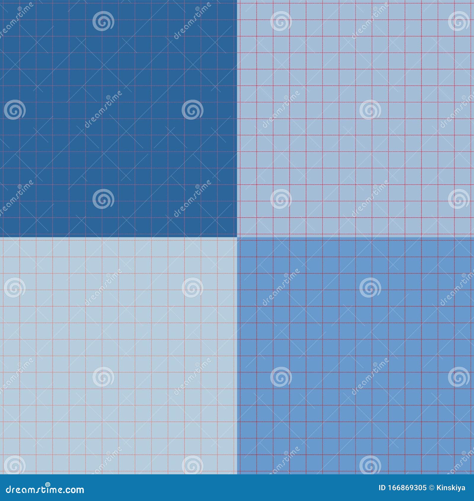 Set Classic Blue Square Grid Notes. Notepad Sheet. Small Squared Trendy ...