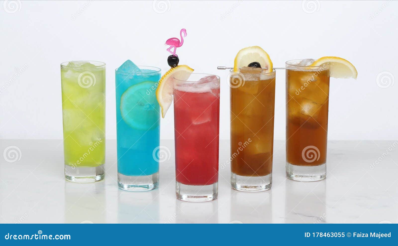 Set of Classic Cocktails Classic Alcohol Cocktails Isolated Stock Image ...