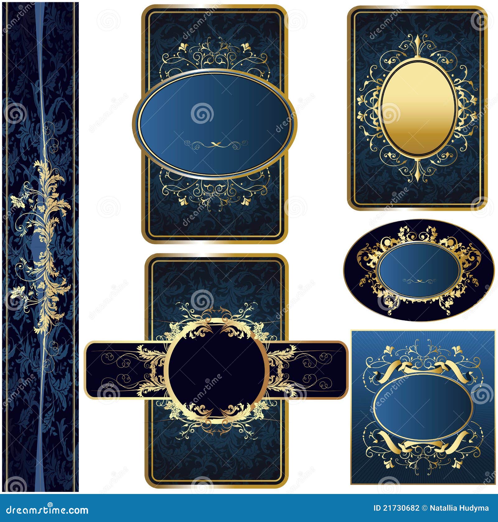 Set of classic labels. stock vector. Illustration of frame - 21730682