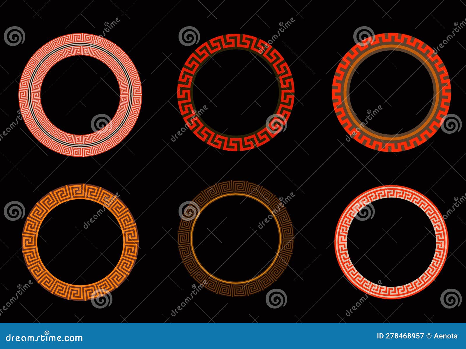 Classic Meander Pattern - Charm Meandering Frame Cartoon Vector ...