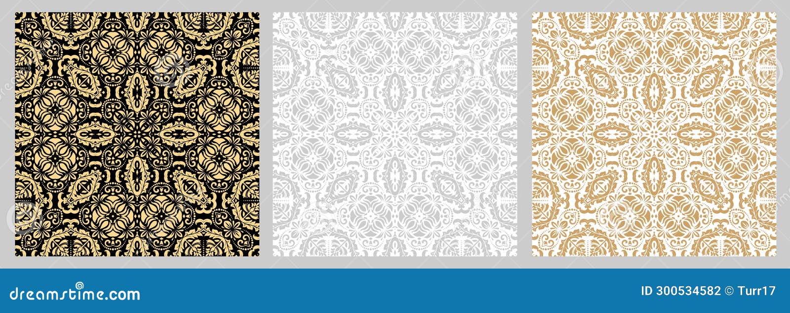 Set of Classic Orient Seamless Vector Patterns Stock Illustration ...