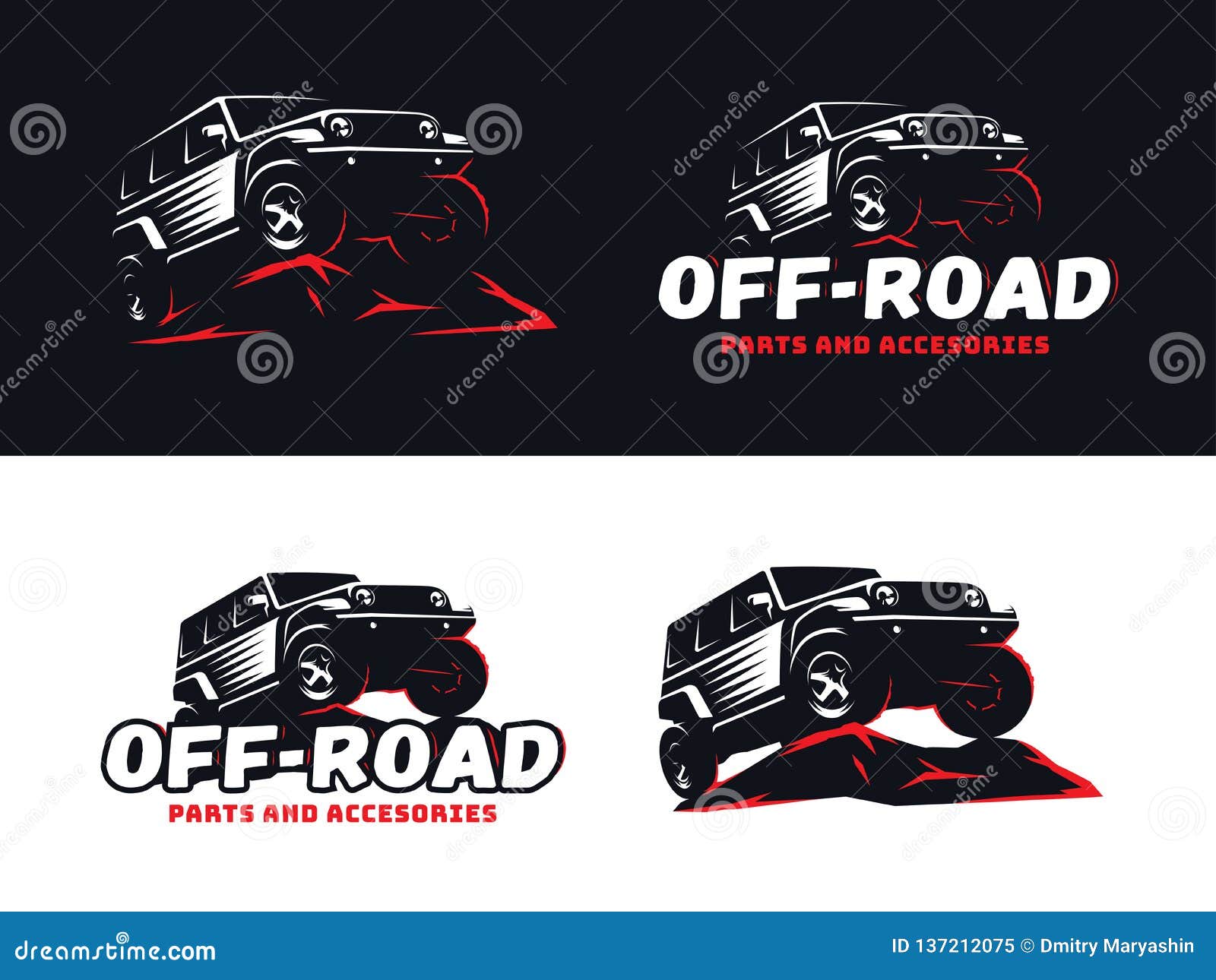 Set of Classic Suv Off-road Logo and Emblems Stock Vector ...