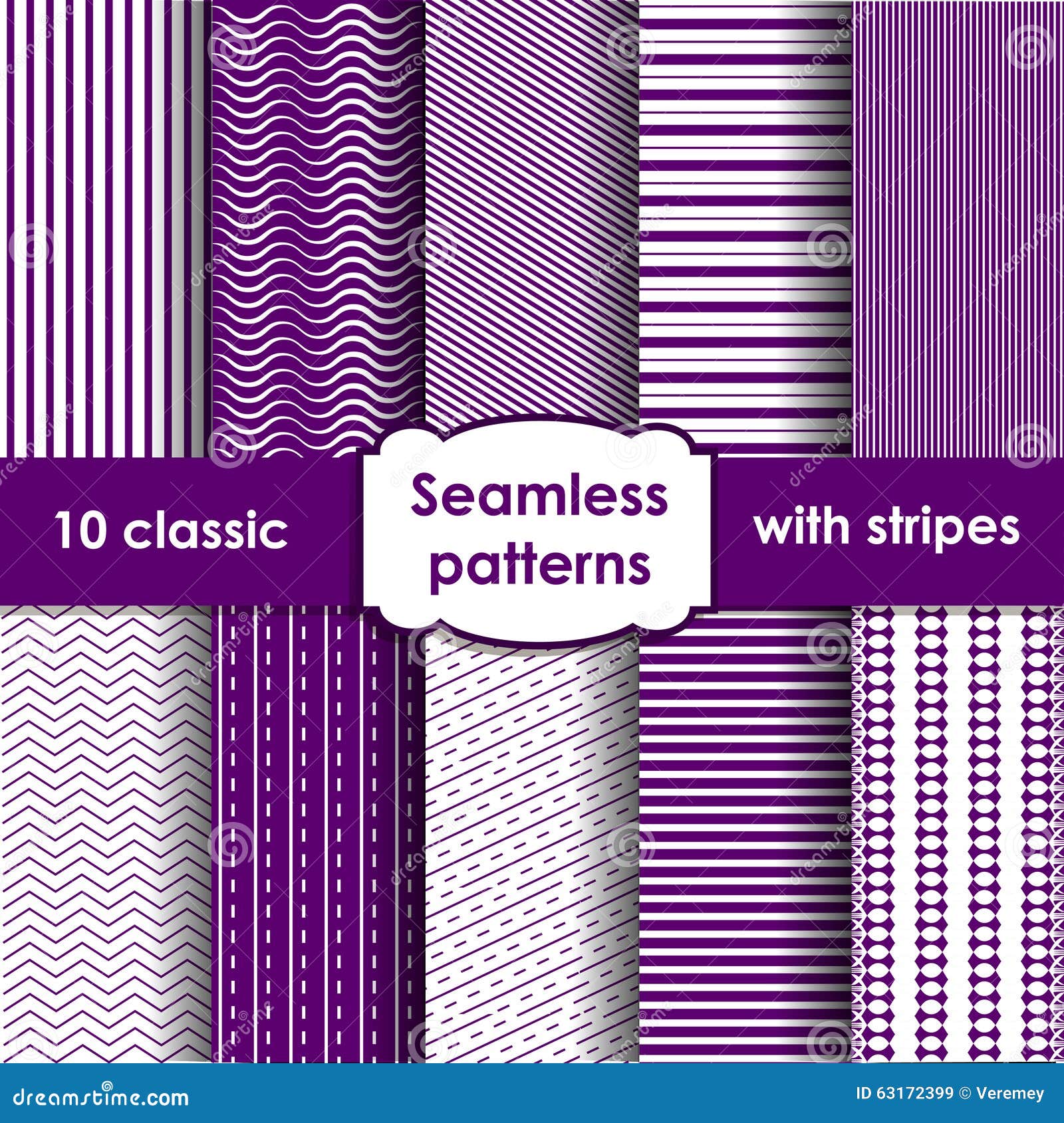 Set of Classic Violet Seamless Striped Patterns Stock Vector ... Set of Classic Violet Seamless Striped Patterns Stock Vector ...