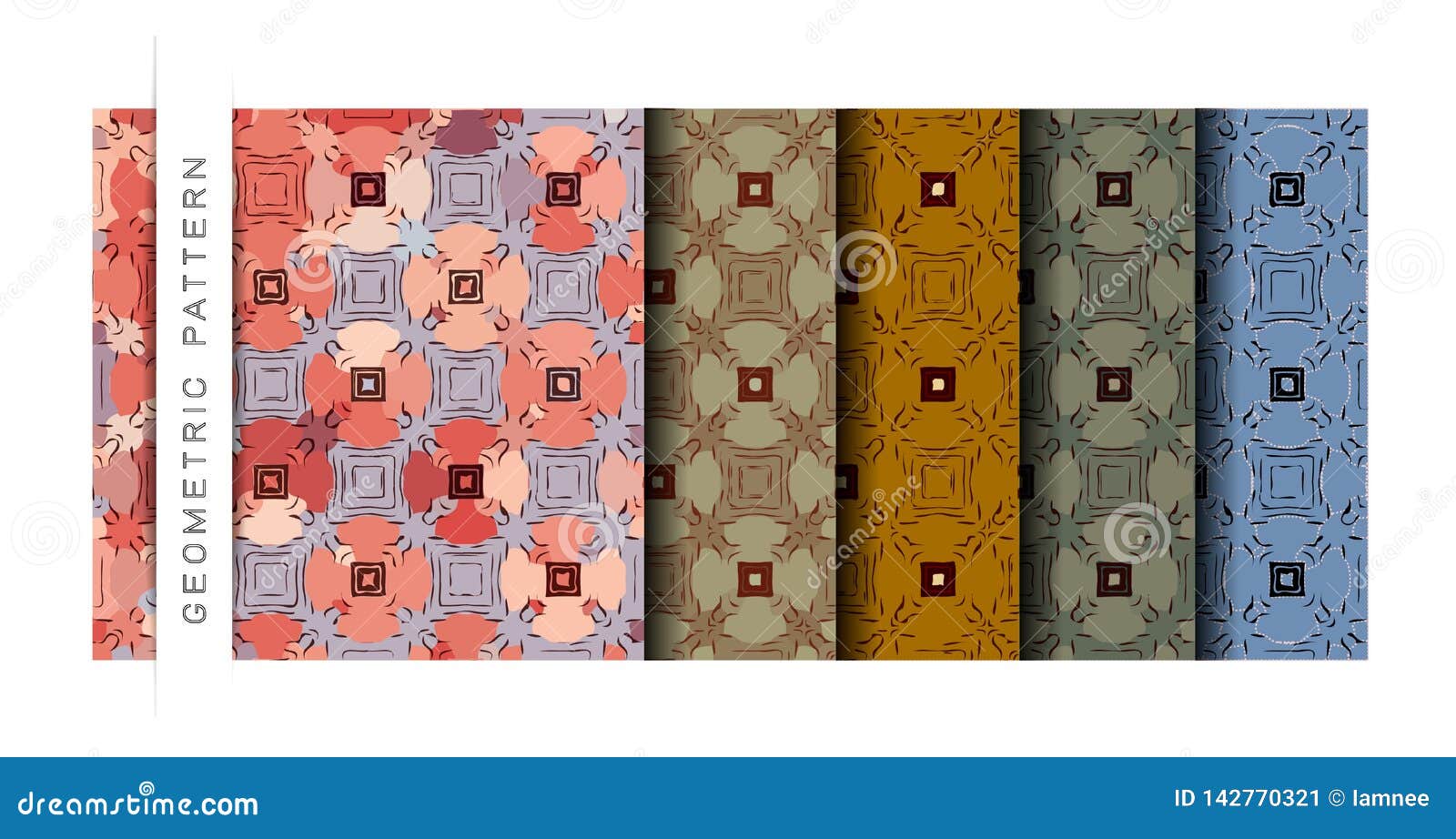 Set of the Classic Wallpaper Pattern Background Stock Vector ...