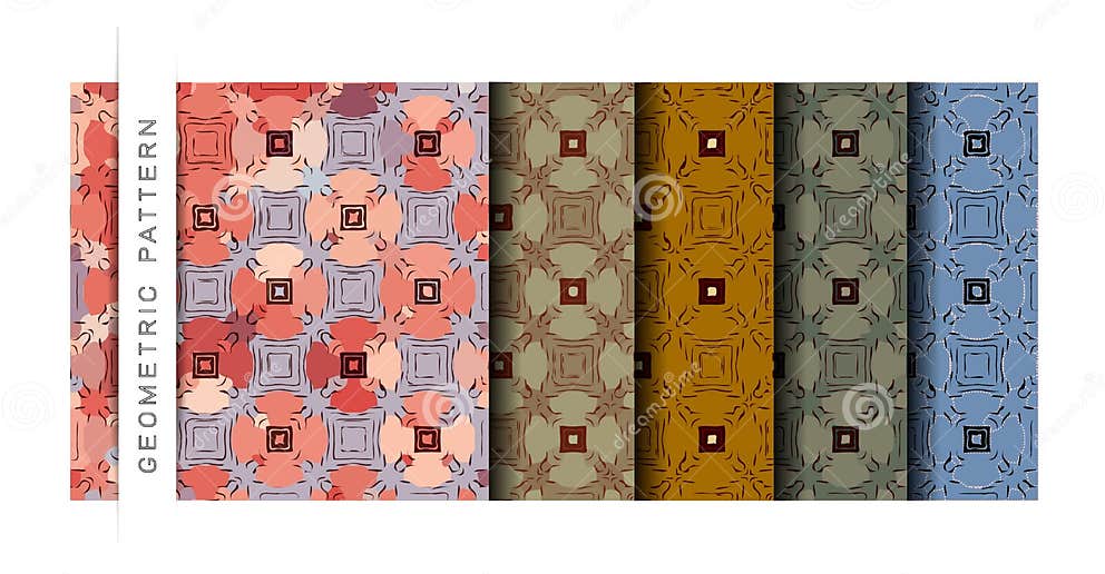 Set of the Classic Wallpaper Pattern Background Stock Vector ...