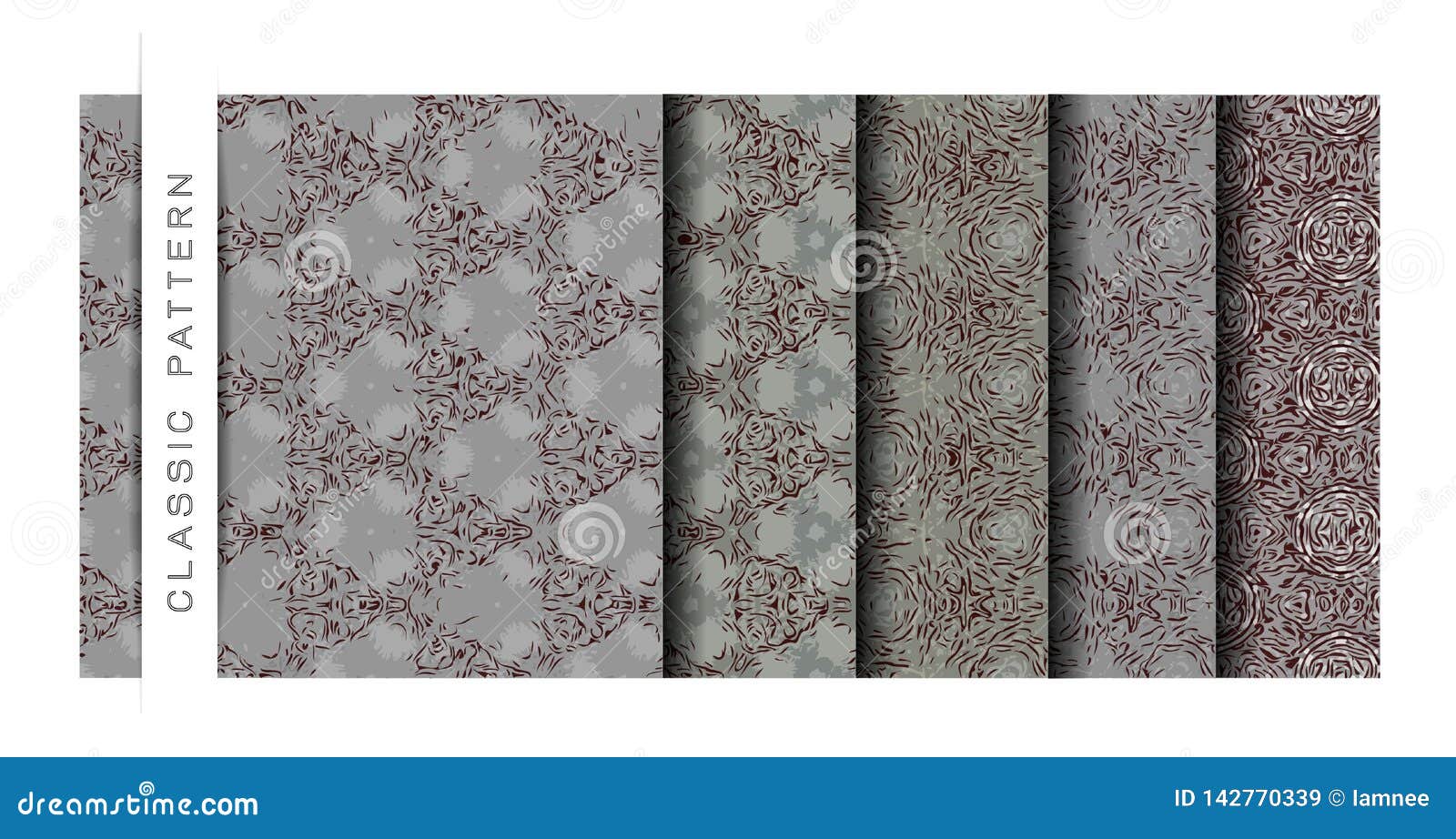 Set of the Classic Wallpaper Pattern Background Stock Vector ...