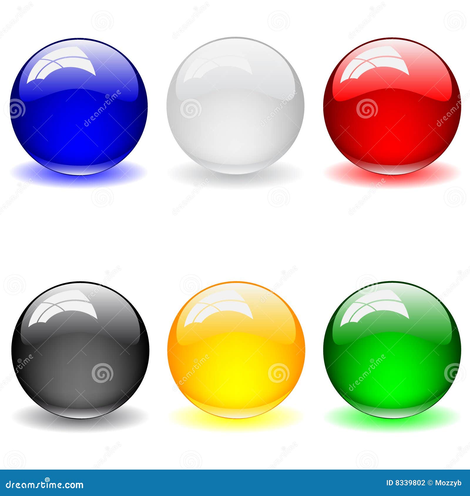 Set of Clean Glossy Ball. Abstract Background Stock Vector ...