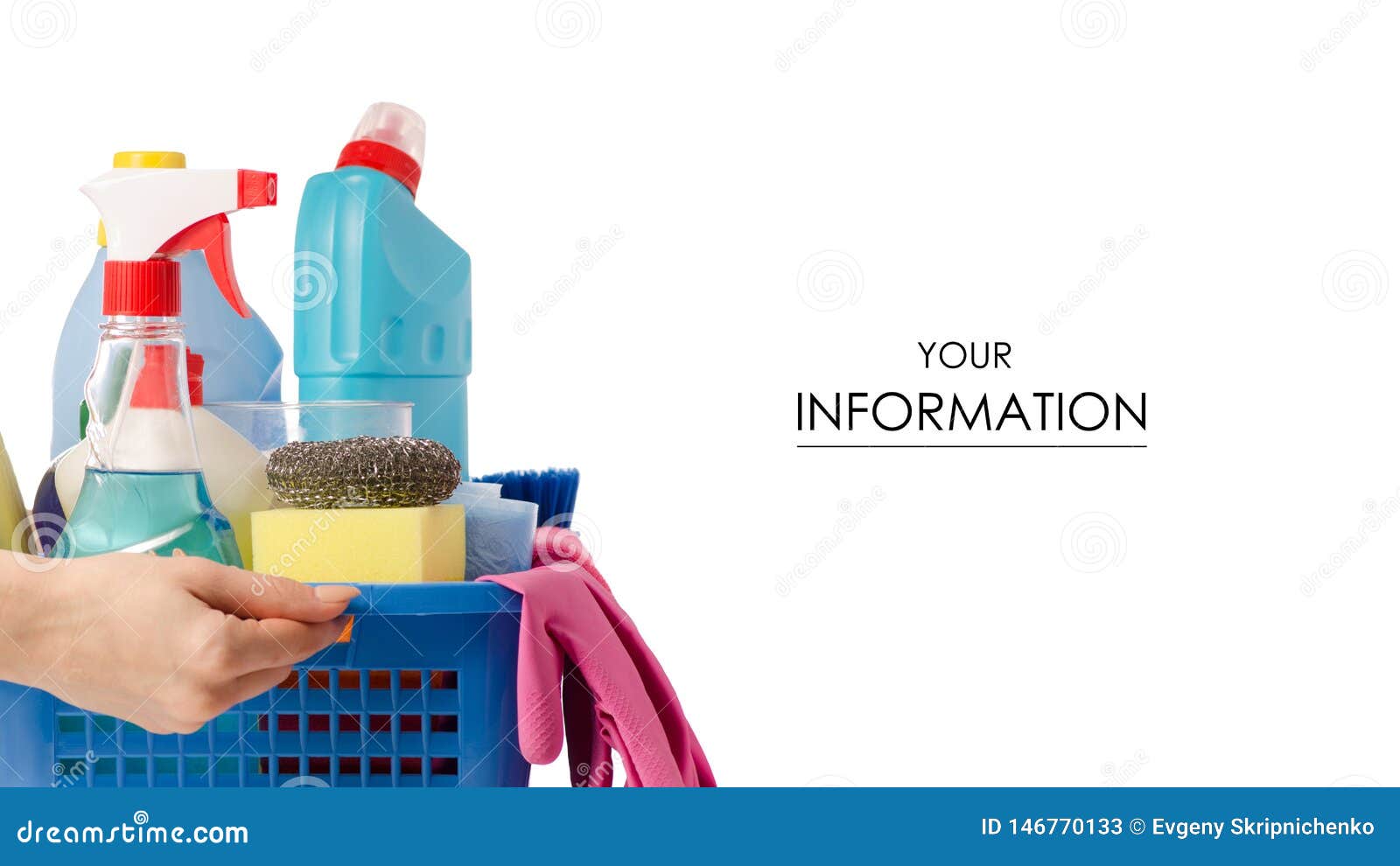 A Set of Cleaner for Cleaning in Hand Pattern Stock Image - Image of ...