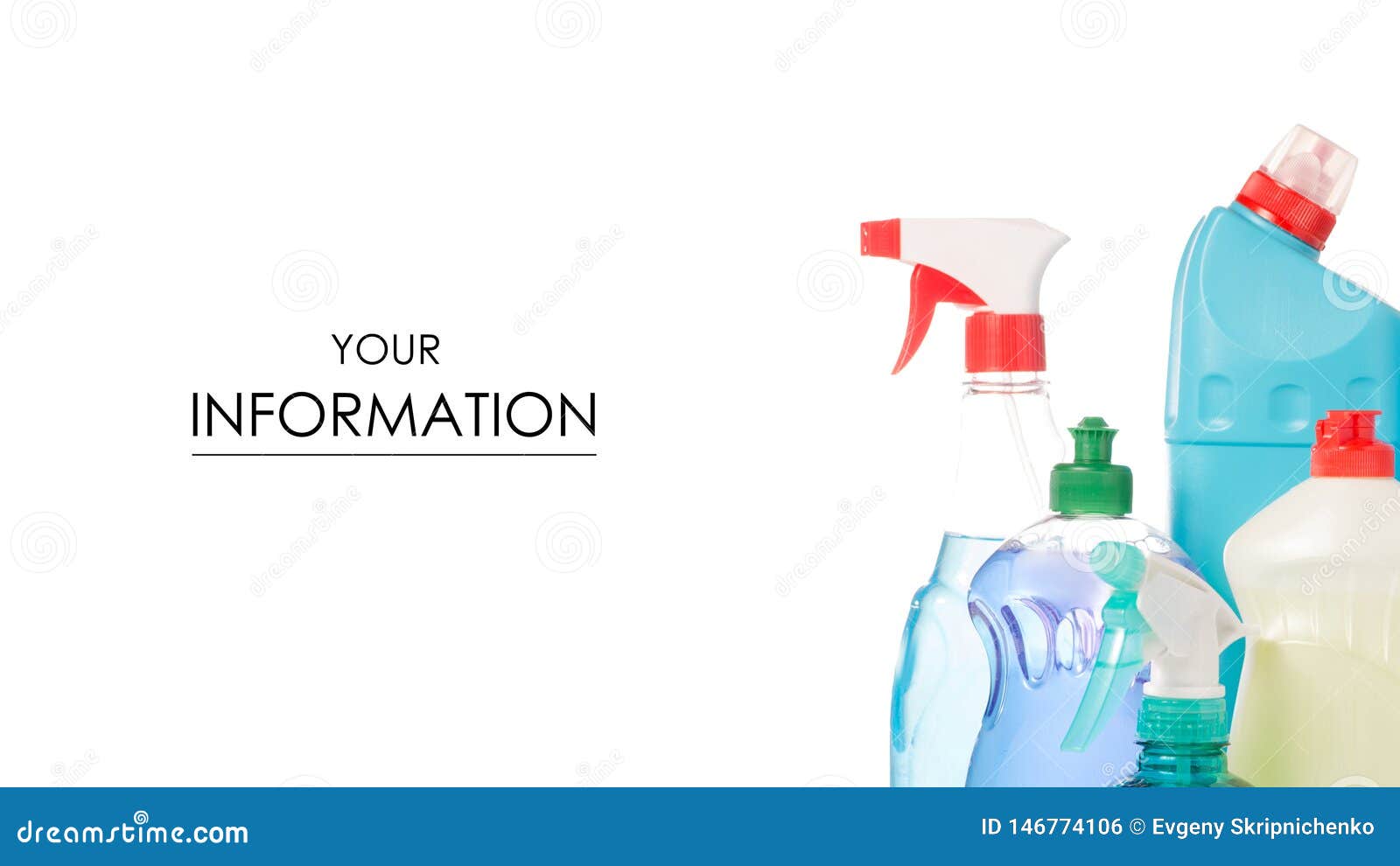 A Set of Cleaner for Cleaning Pattern Stock Photo - Image of closeup ...