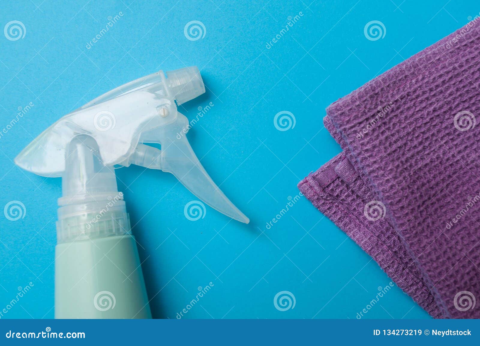 Cleaning Objects on Blue Background Stock Image - Image of blue, bath ...