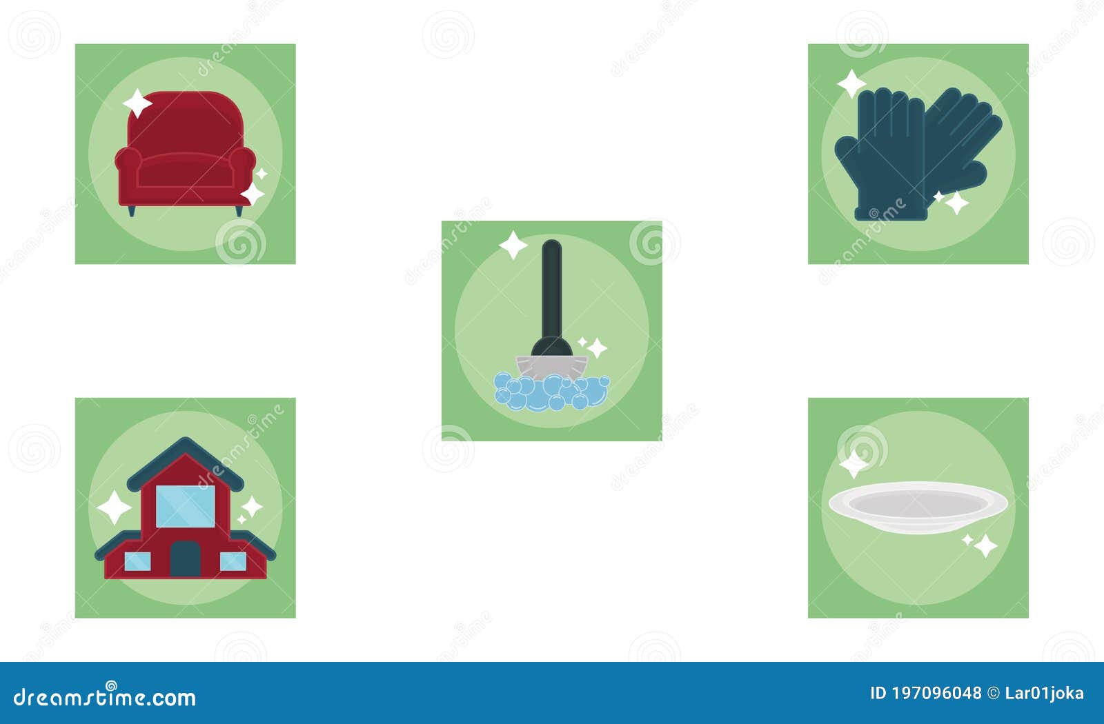 Set of Cleaning Products Icons Stock Vector - Illustration of vector ...