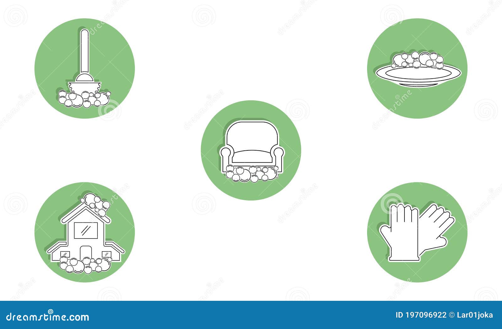 Set of Cleaning Products Icons Stock Vector - Illustration of bucket ...
