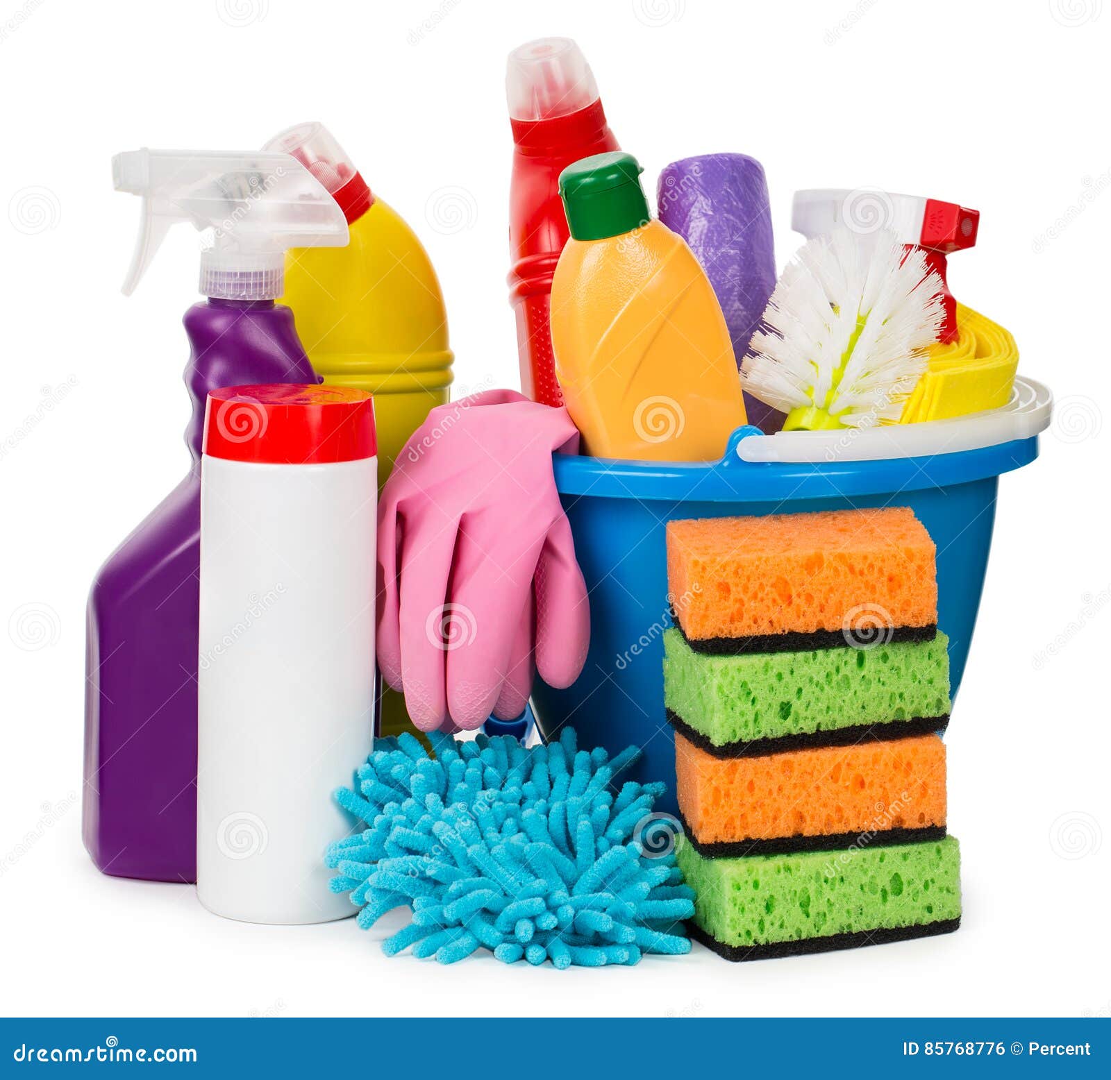 Set of cleaning supplies stock photo. Image of isolated - 85768776