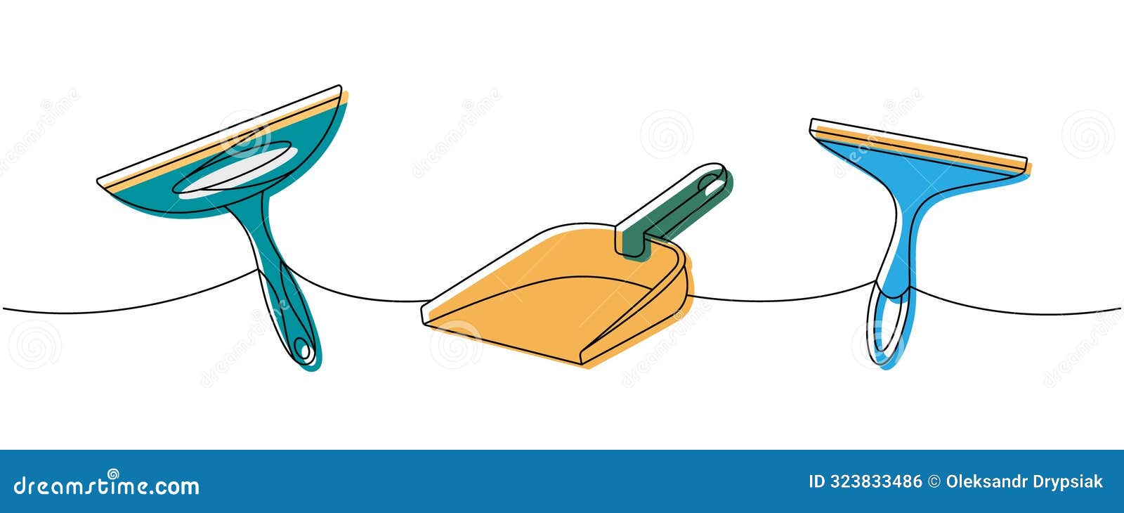 Silhouette Squeegee With Dripping Paint For Screen Printing. Outline ...