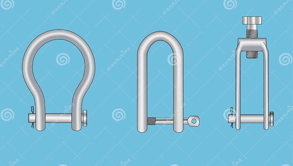 Set of clevises stock vector. Illustration of clamp, design - 57984463