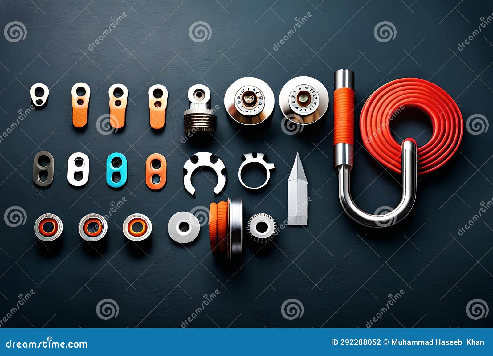 A Set of Climbing Cams and Nuts Arranged Meticulously on a Flat Surface ...