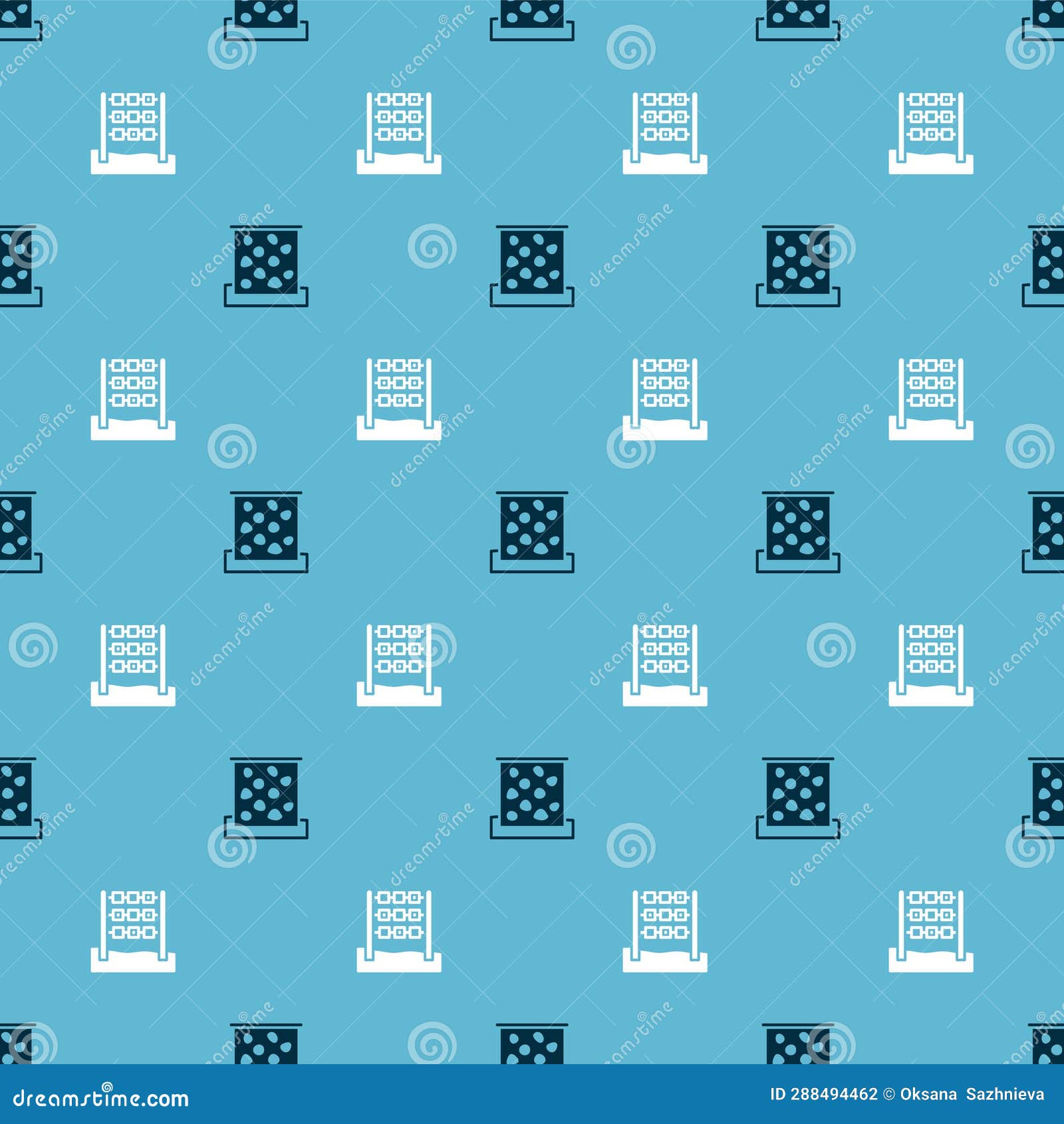 Set Climbing Wall and Tic Tac Toe Game on Seamless Pattern. Vector ...