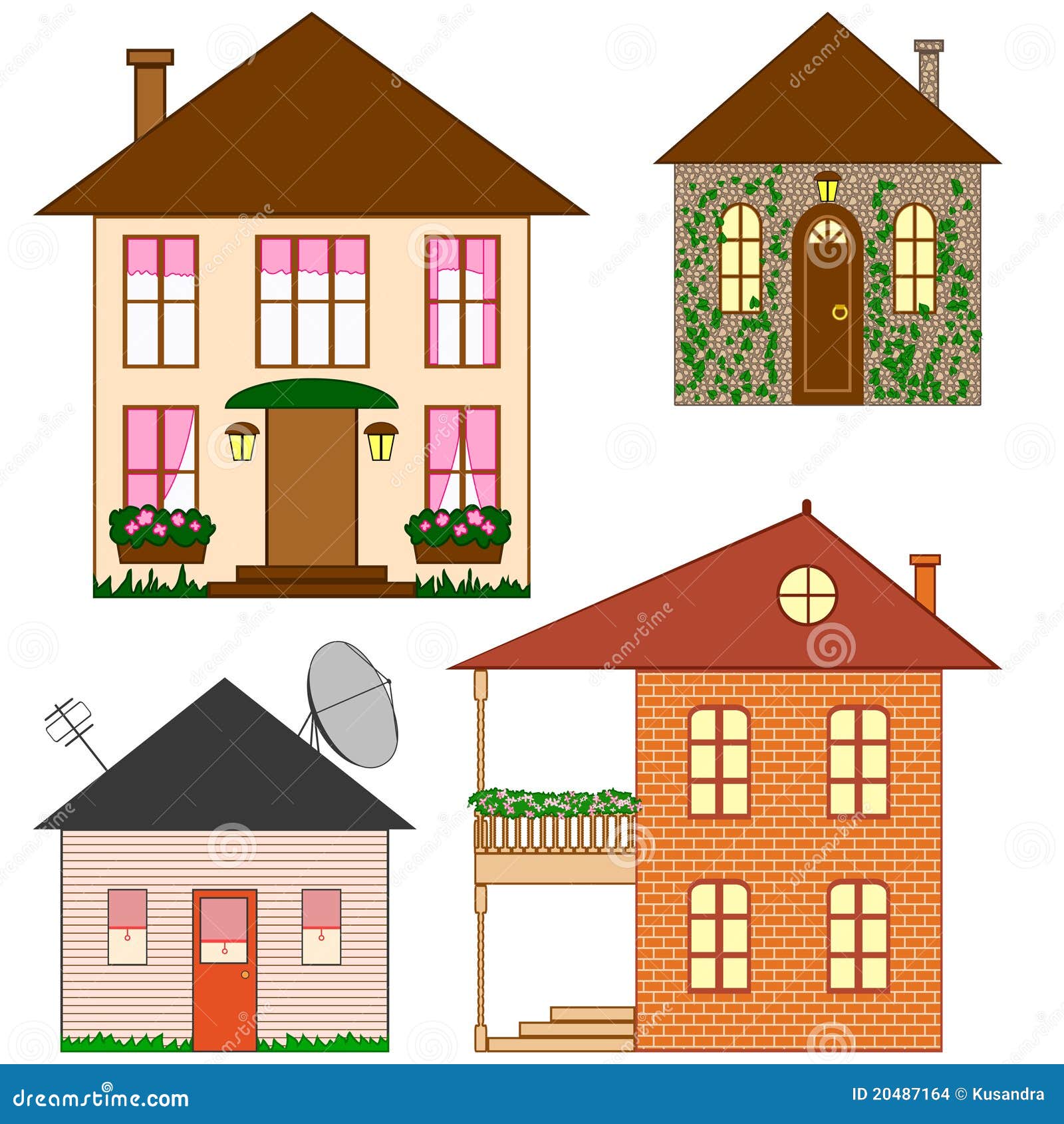 Set of clip art houses stock vector. Illustration of estate - 20487164 Set of clip art houses stock vector. Illustration of estate - 20487164