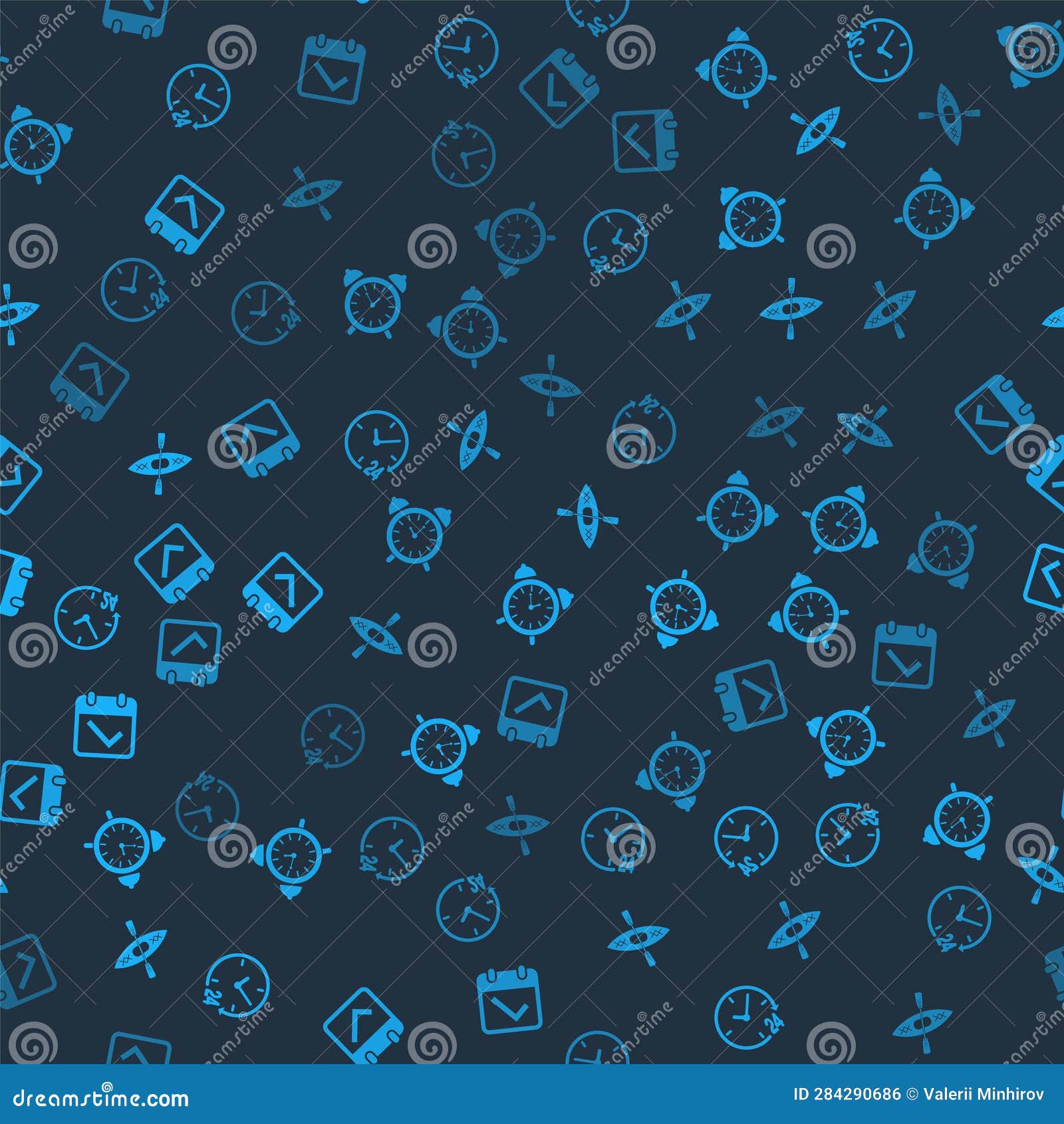 Set Clock 24 Hours, Alarm Clock, Kayak and Paddle and Calendar with ...