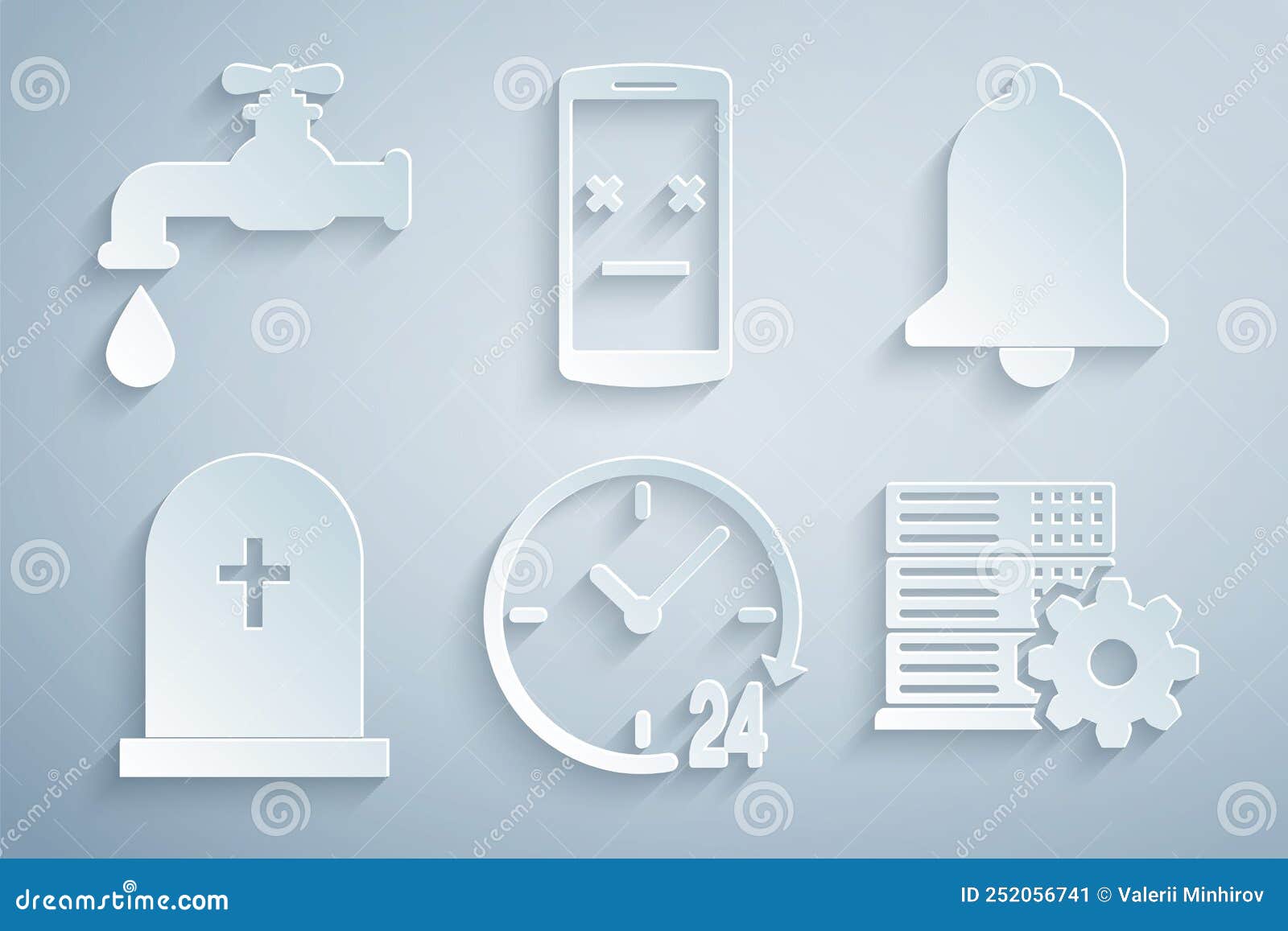 Set Clock 24 Hours, Ringing Bell, Tombstone with Cross, Server Setting ...