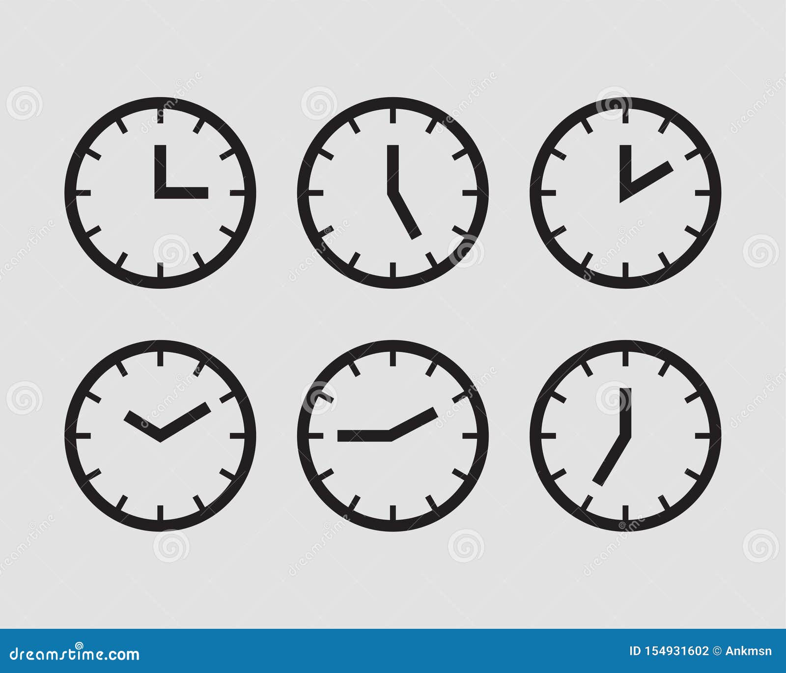 Icon Set Clocks Cartoon Vector | CartoonDealer.com #18480023