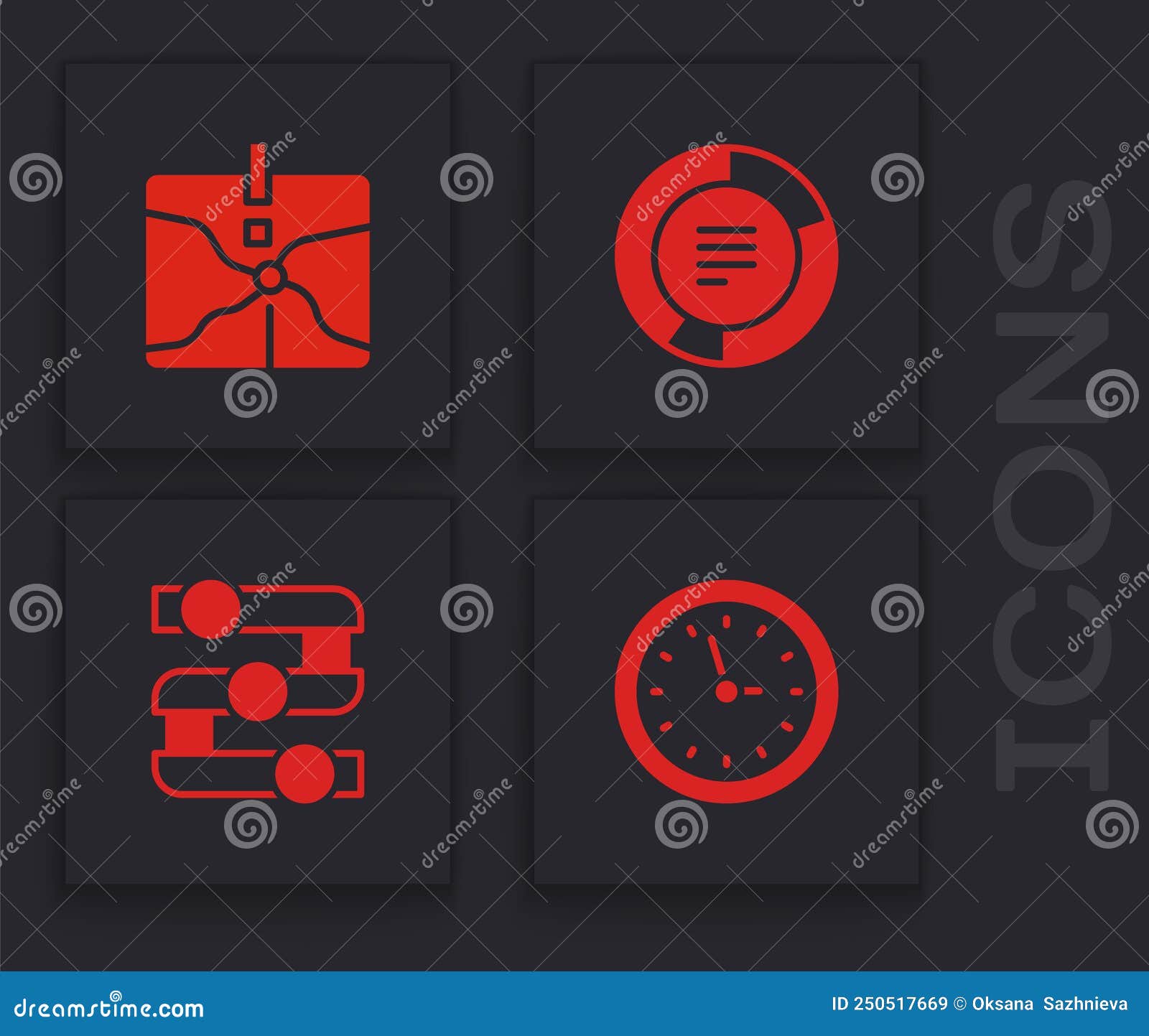 Set Clock, Intersection Point, Pie Chart Infographic and Graph, Chart ...