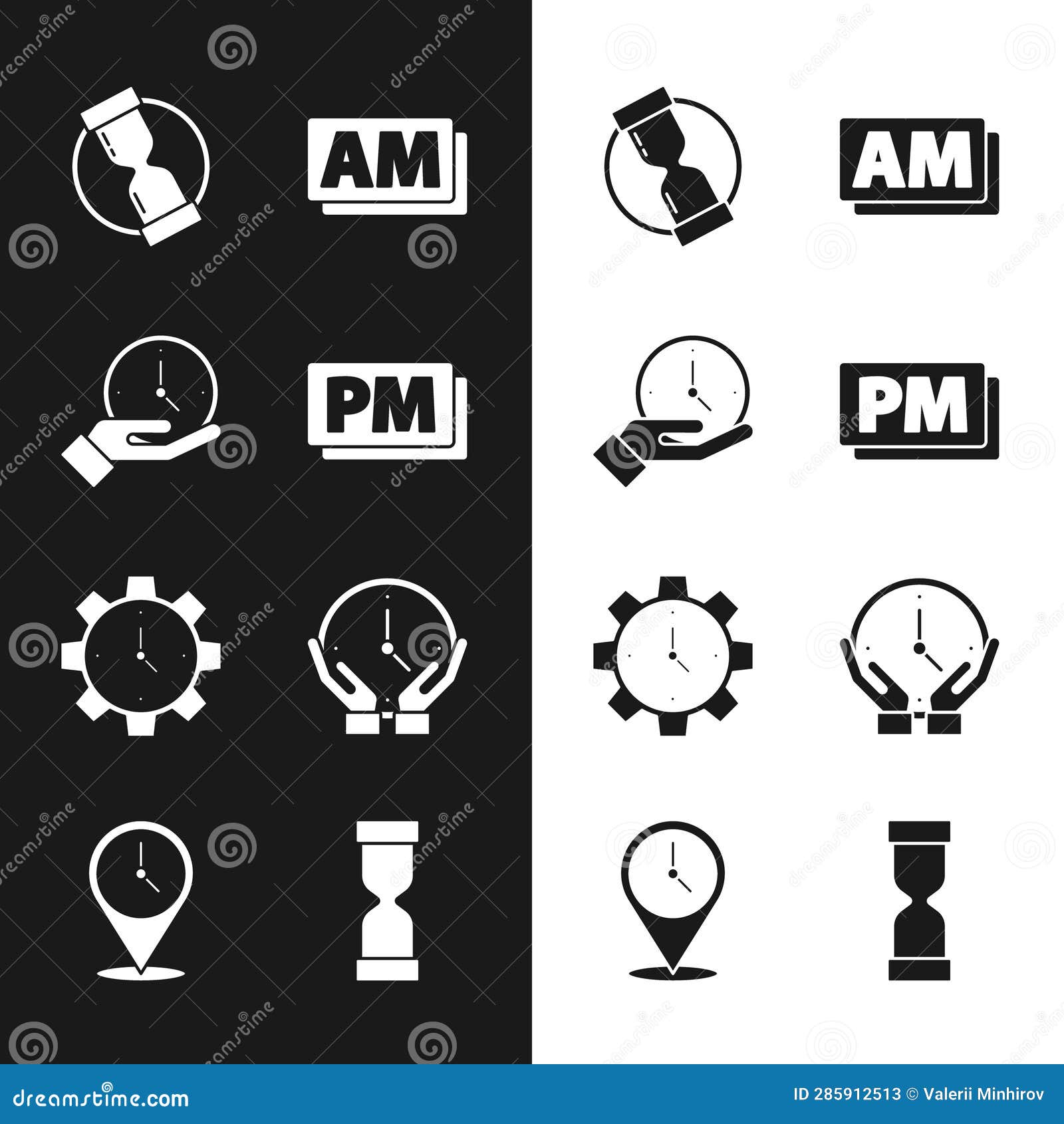 Set Clock PM, Old Hourglass, am, Time Management, and Location with ...