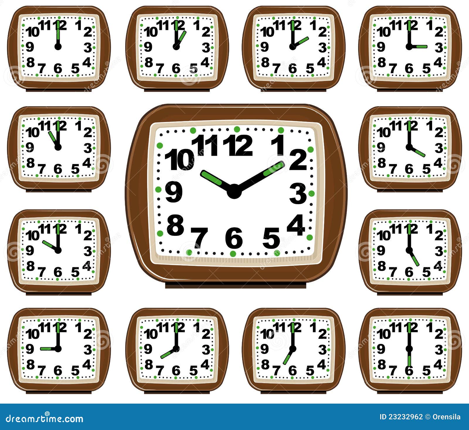 The Set Clock Time stock vector. Illustration of punctuality - 23232962