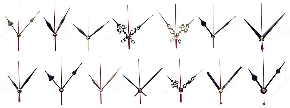 Set clockwise stock image. Image of black, white, time - 63175143