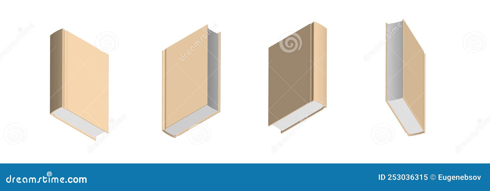 Set of Closed Blue Books in Different Positions for Bookstore Stock ...