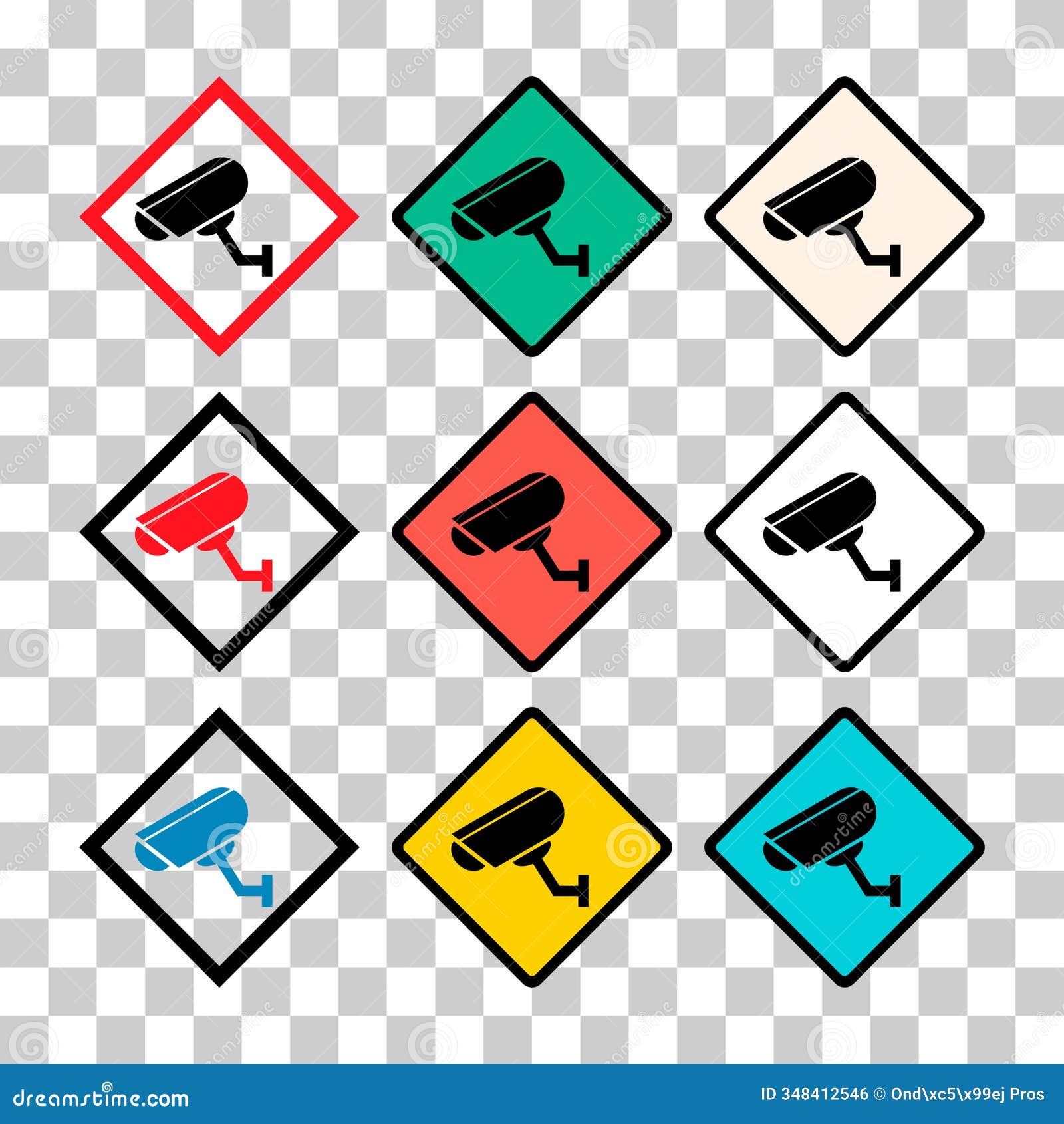 Closed Circuit Television Camera Icon, CCTV Video Protection Alert ... Closed Circuit Television Camera Icon, CCTV Video Protection Alert ...