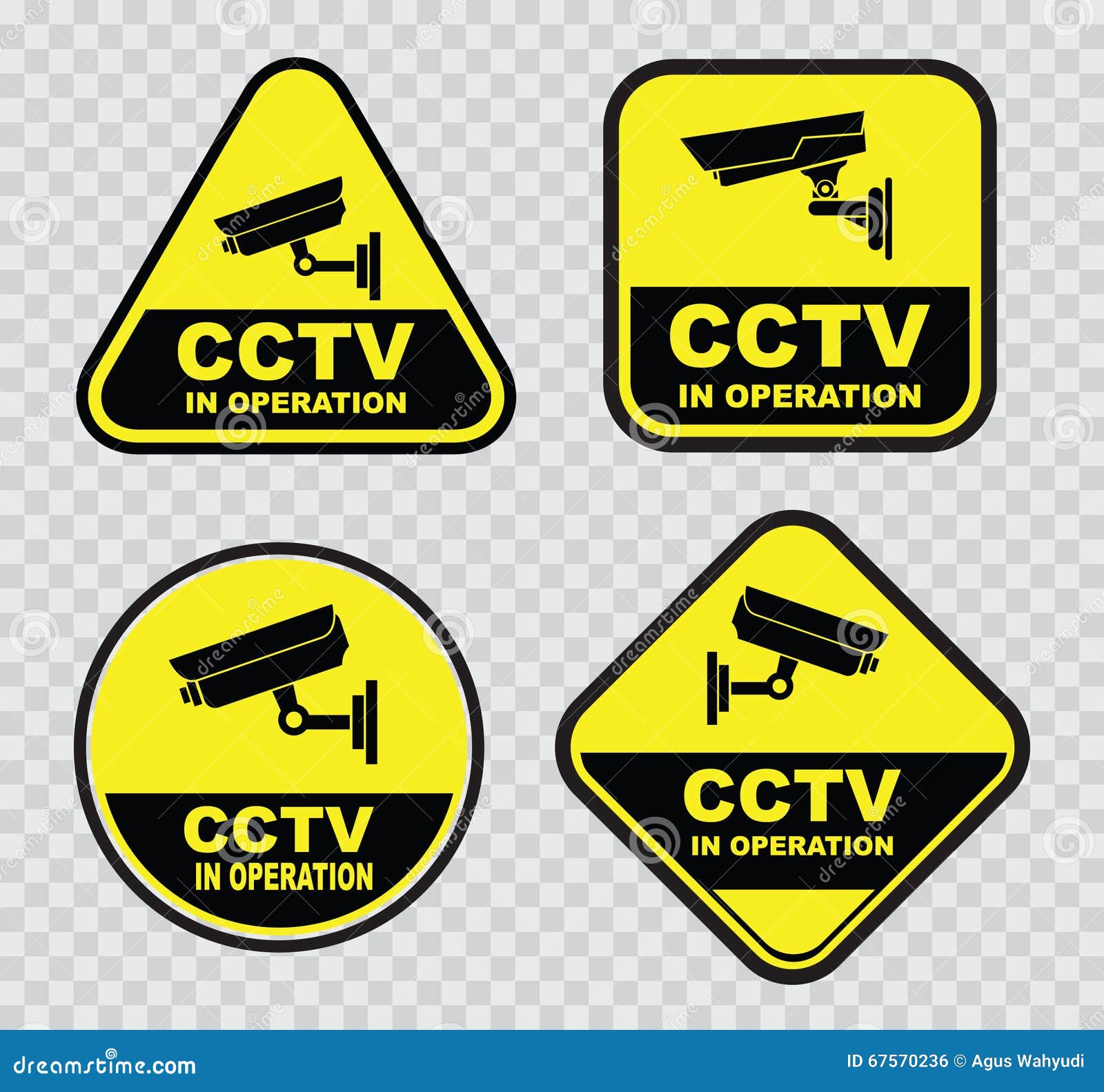 Set Of Closed Circuit Television Camera Icon, CCTV Video Protection ...