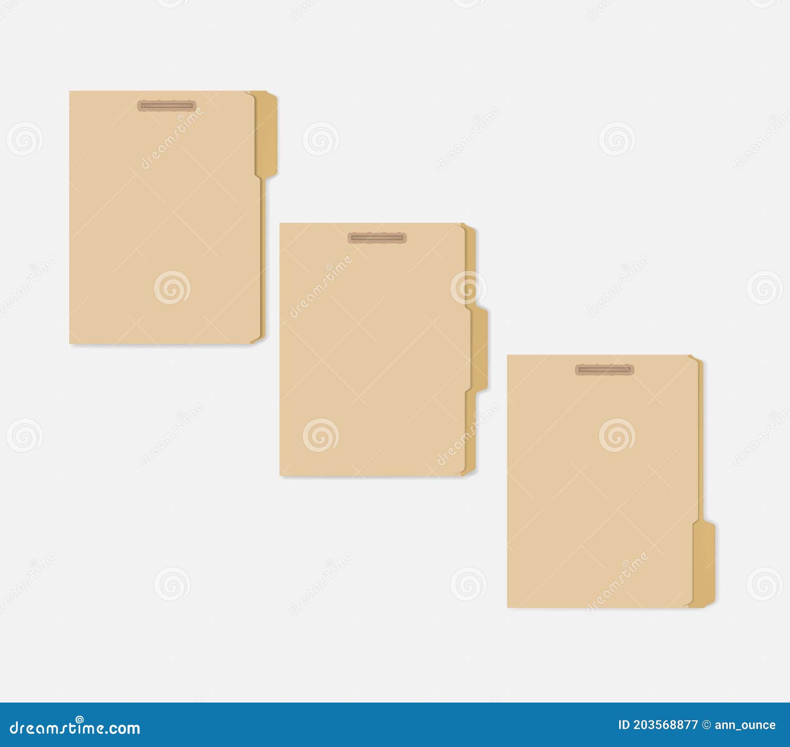 Closed Variously Tabbed File Folders with Interior Fastener To Keep ...
