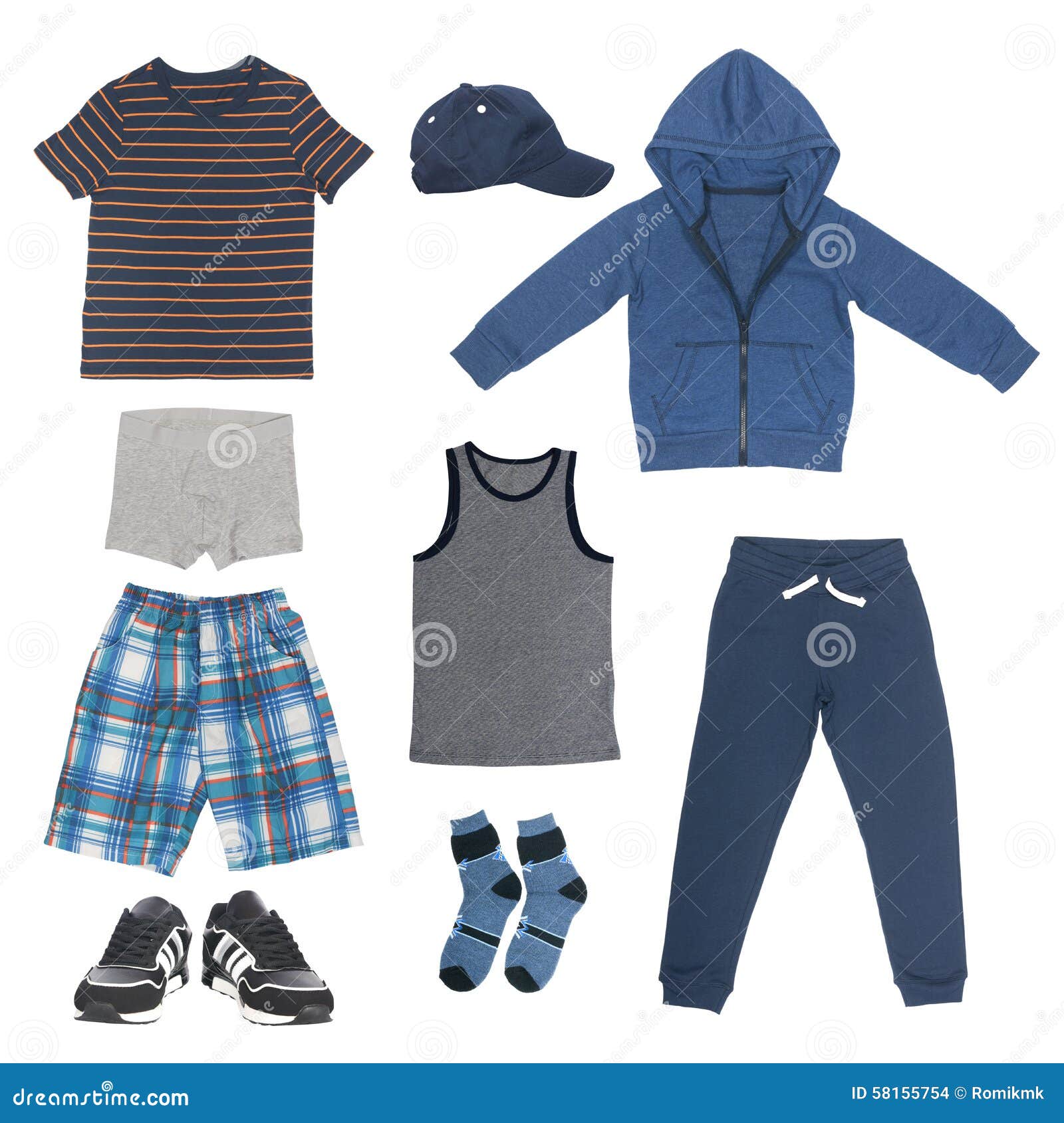 Set of clothes for boy stock photo. Image of male, dress - 58155754