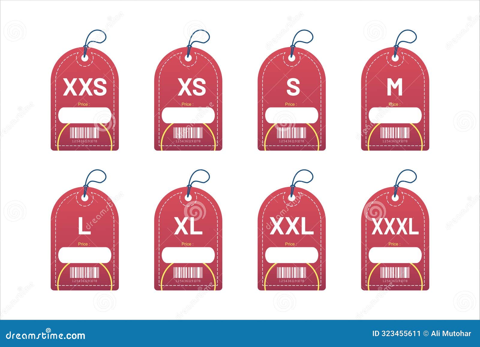 Xxl Clothing Size Tag Icon Showing Large Garment Dimensions Royalty ...