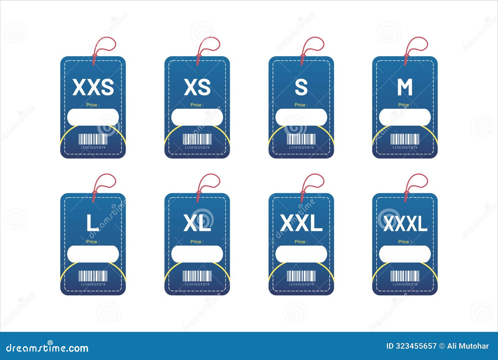 Xxl Clothing Size Tag Icon Showing Large Garment Dimensions Royalty ...