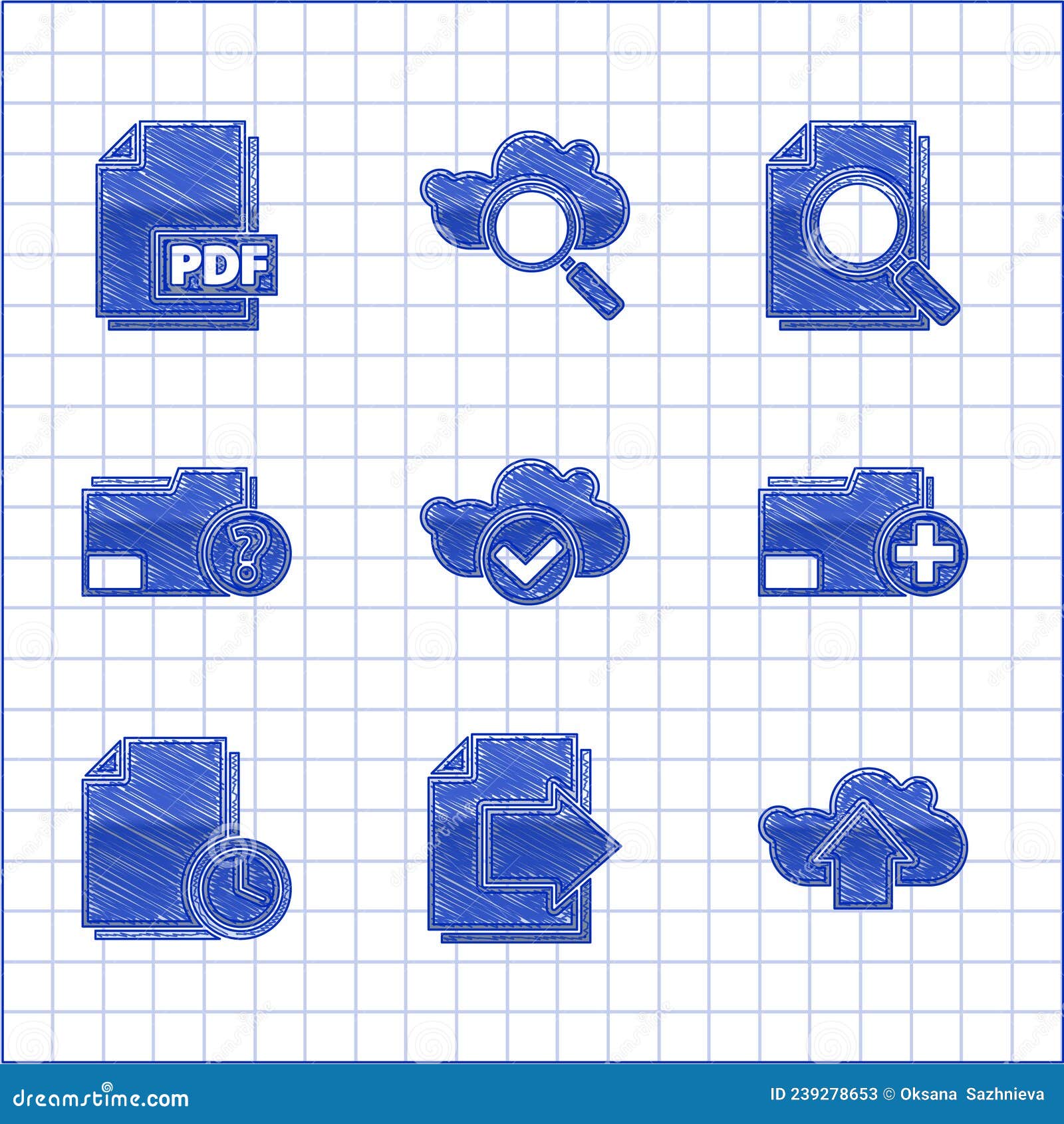 Set Cloud with Check Mark, Next Page Arrow, Upload, Add New Folder ... Set Cloud with Check Mark, Next Page Arrow, Upload, Add New Folder ...