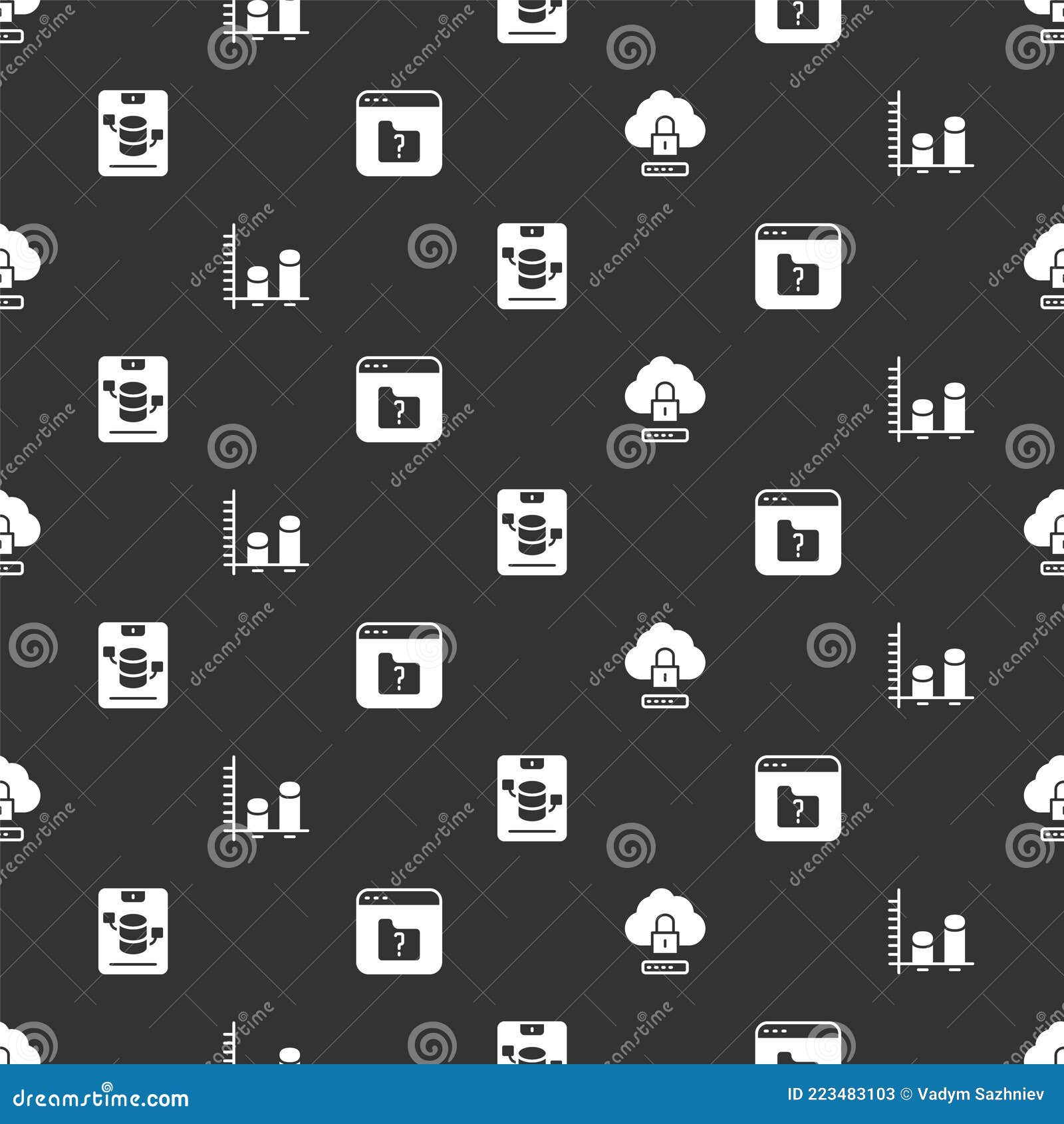 Set Cloud Computing Lock Data Analysis Server Data Web Hosting And