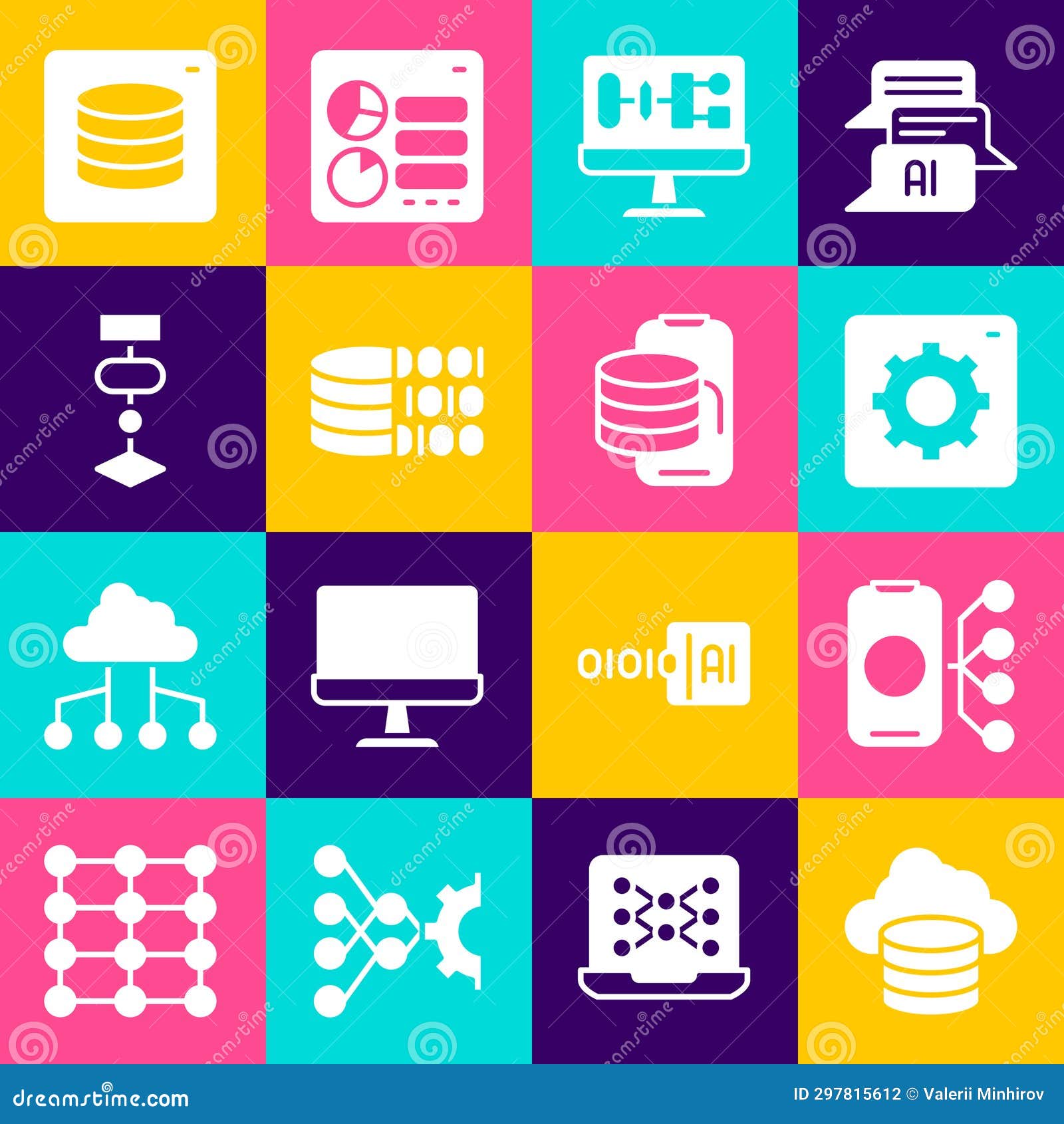 Set Cloud Database Neural Network Computer Api Interface Algorithm Binary Code Server Data