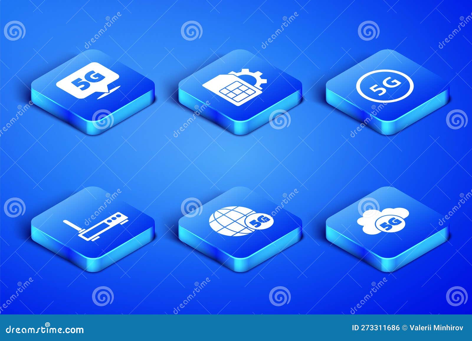 Set Cloud 5G Network, Location, Router and Wi-fi Signal, Sim Card ...