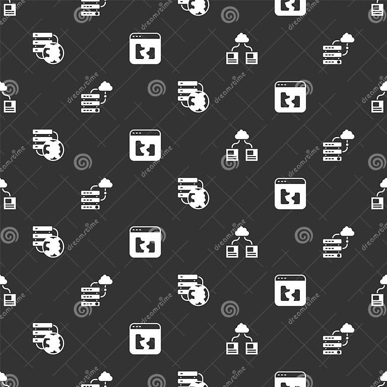 Set Cloud Technology Data Transfer Network Cloud Connection And Broken File On Seamless