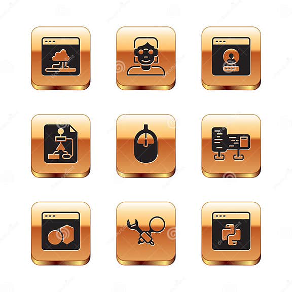 Set Cloud Technology Data Transfer, Software, Debugging, Computer Mouse, Flowchart, Create ...