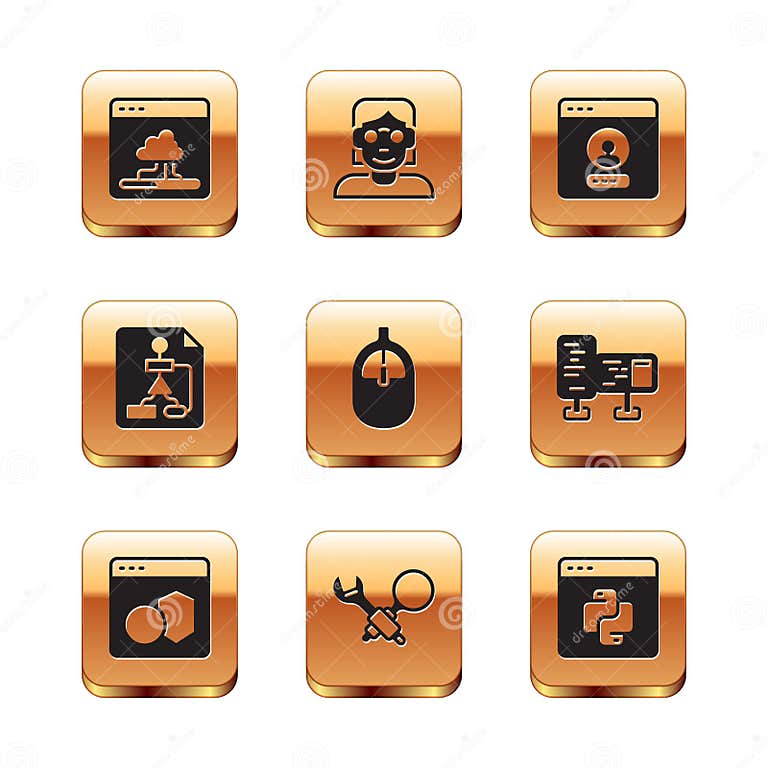 Set Cloud Technology Data Transfer, Software, Debugging, Computer Mouse, Flowchart, Create ...