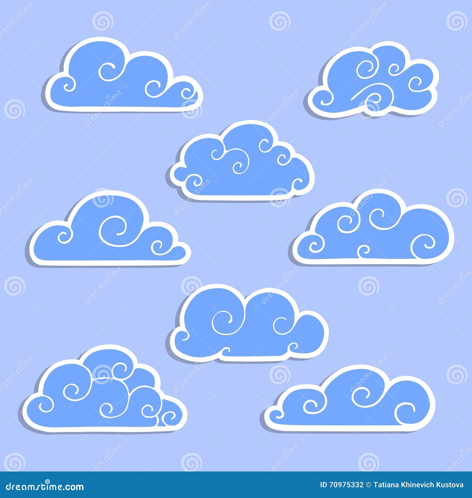 A set of Clouds for Design stock vector. Illustration of shadow - 70975332