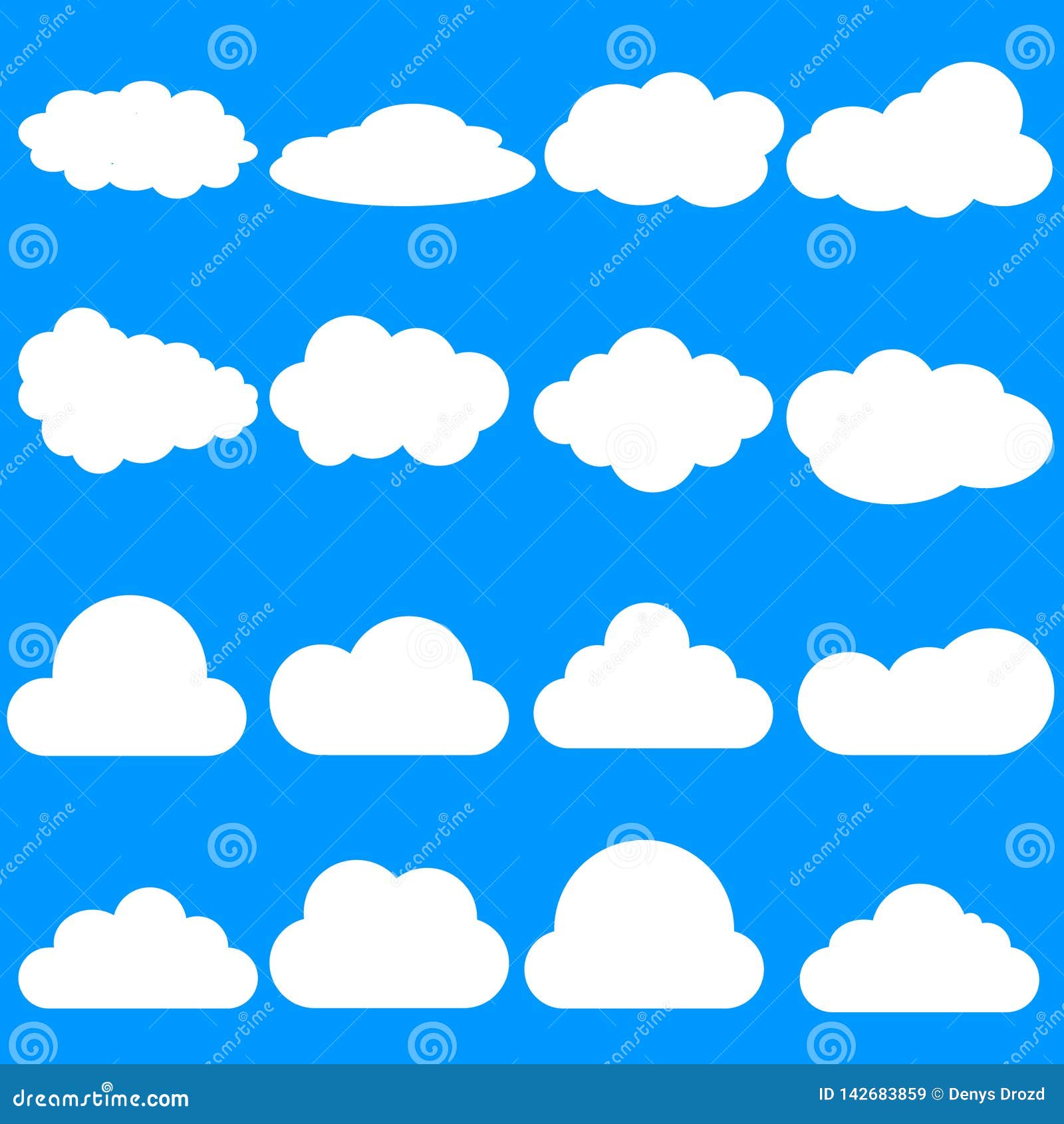 Set Clouds Icon , Vector Illustration Symbol. Stock Vector ...