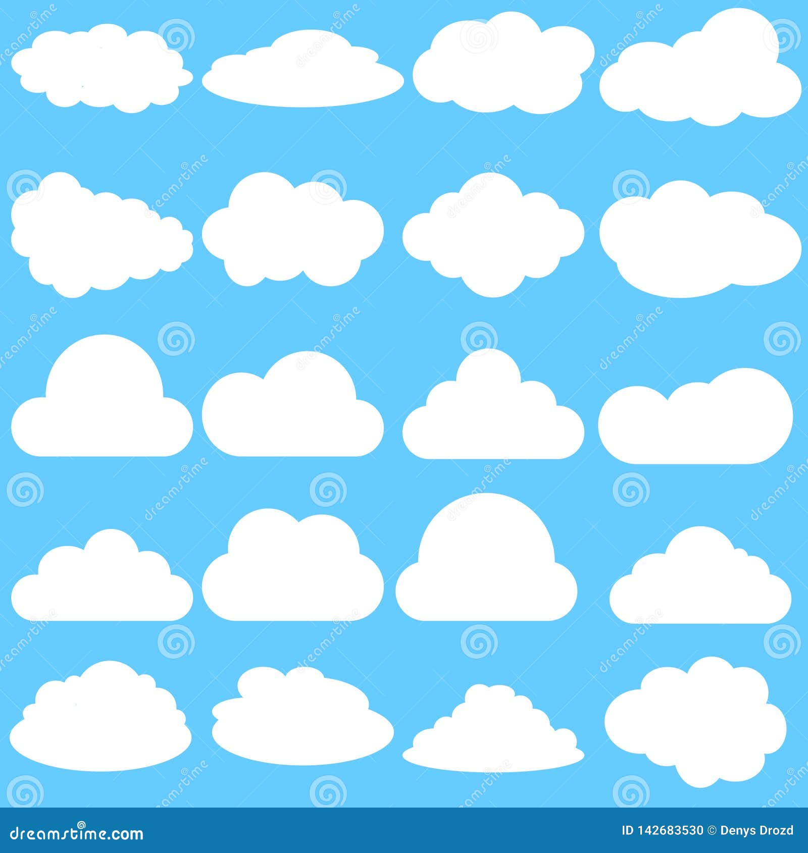 Set Clouds Icon , Vector Illustration Symbol. Stock Vector ...